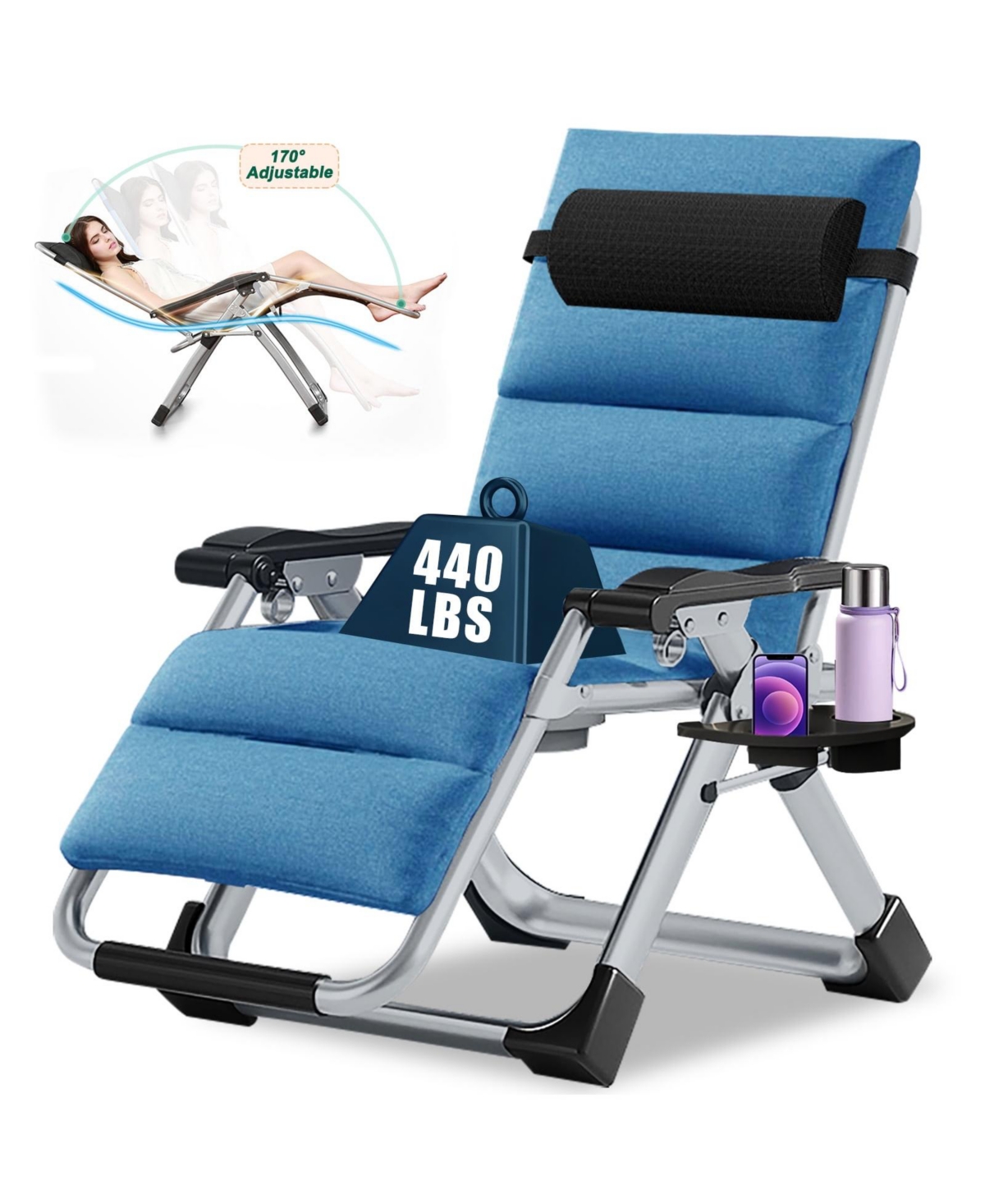 Click here for Aboron Zero Gravity Chair  Folding Portable Reclin... prices
