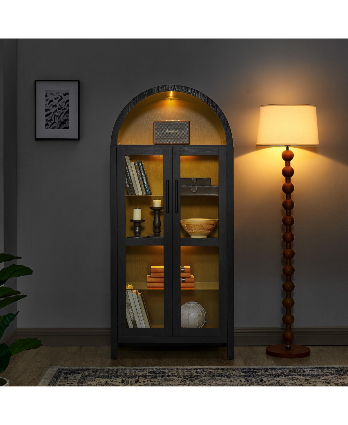 Click here for Flynama High Arched Led Light Storage Cabinet Mdf... prices