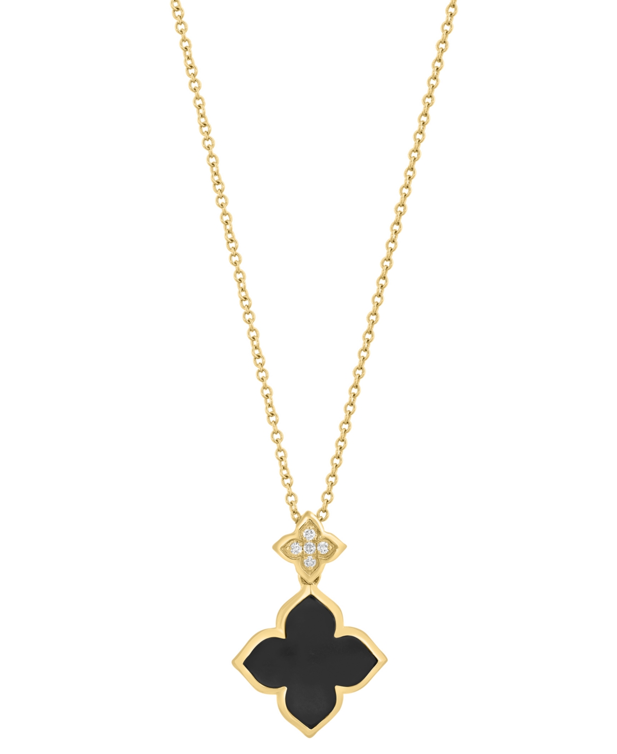 Click here for Effy Collection Onyx (13mm) & Diamond (1/20 ct. t.... prices