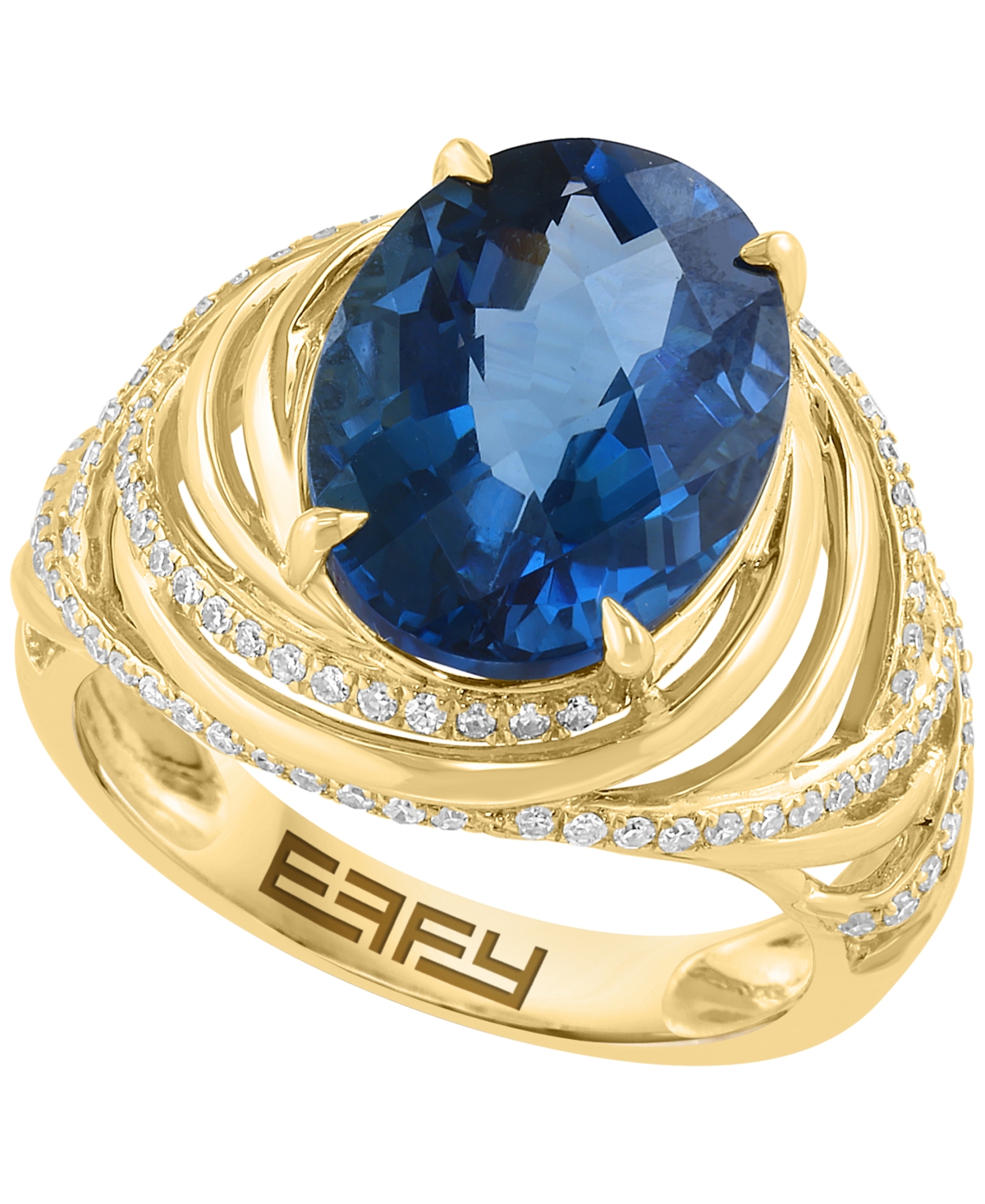 Click here for Effy Collection London Blue Topaz (7 ct. t.w.) & D... prices