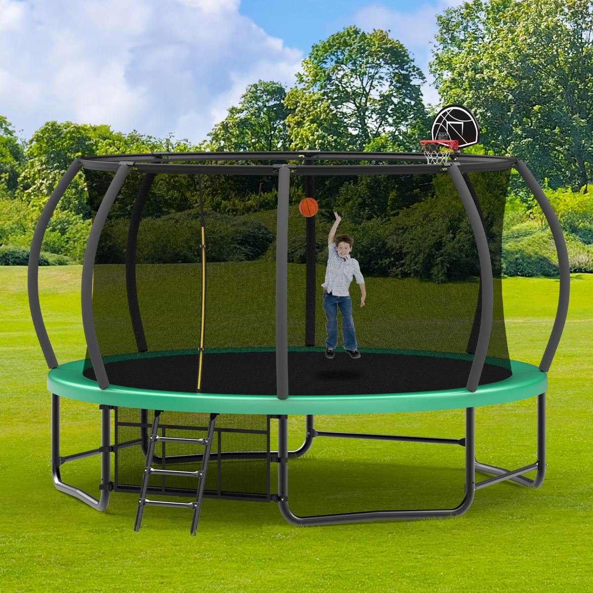Click here for Zeny Trampoline with Enclosure - Recreational Tram... prices