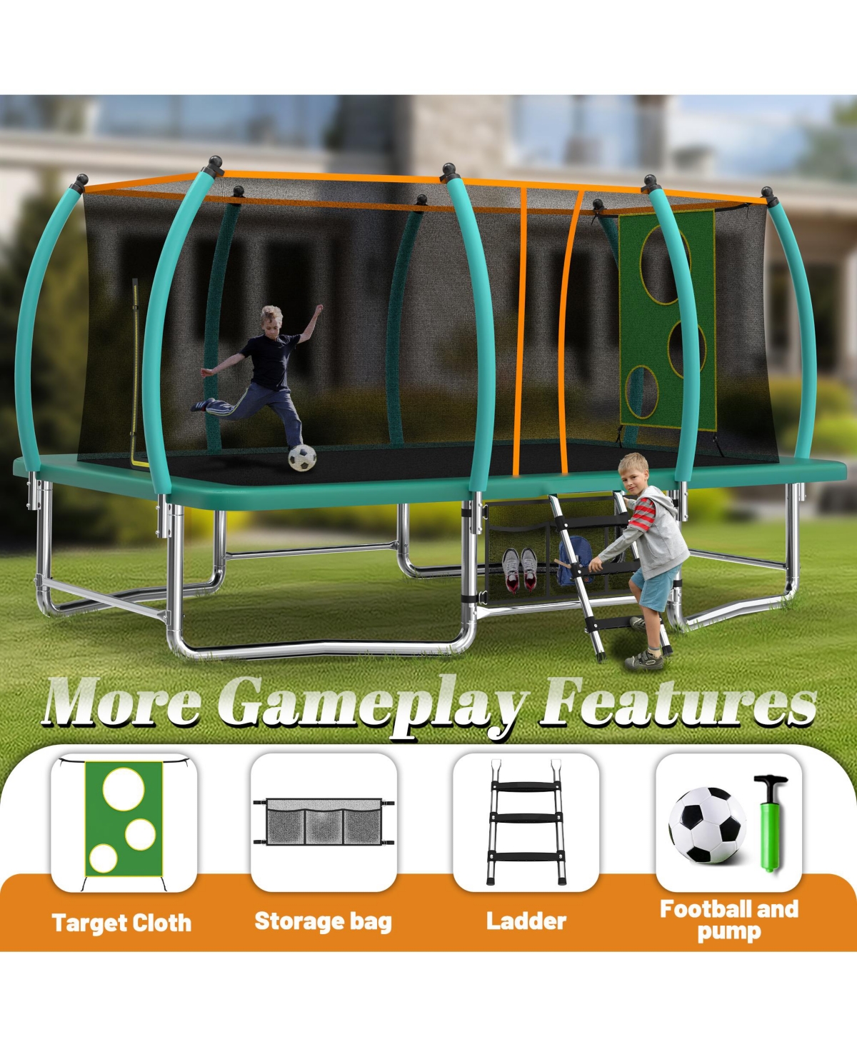 Click here for Zeny Outdoor Square Trampolines for Kids Adults Lo... prices