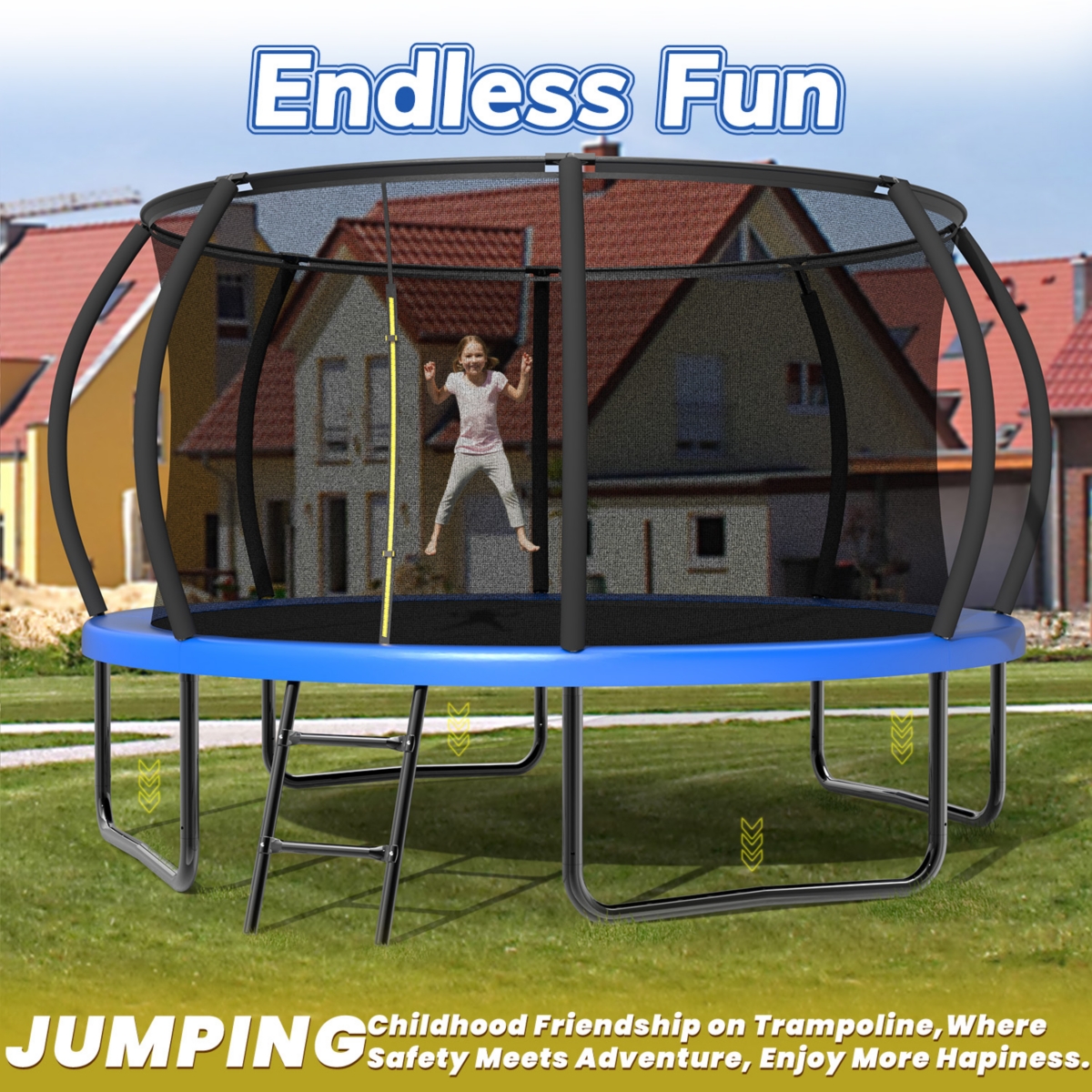 Click here for Zeny Trampoline with Enclosure - Recreational Tram... prices