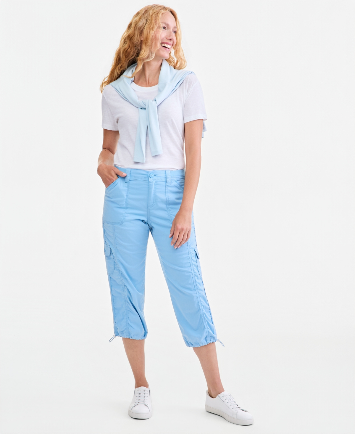 Click here for Style & Co Petite Mid-Rise Cargo Capri Pants  Excl... prices