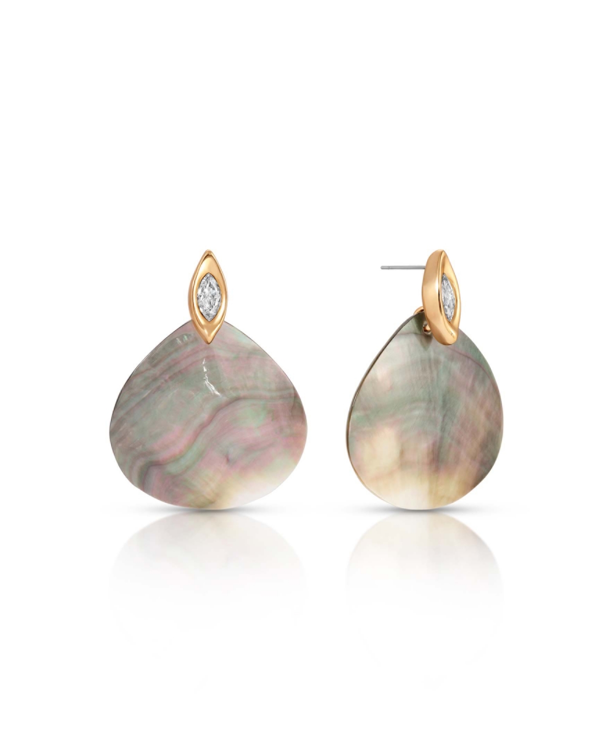 Click here for Ettika Gold-Tone Shell Statement Earrings - Gold prices