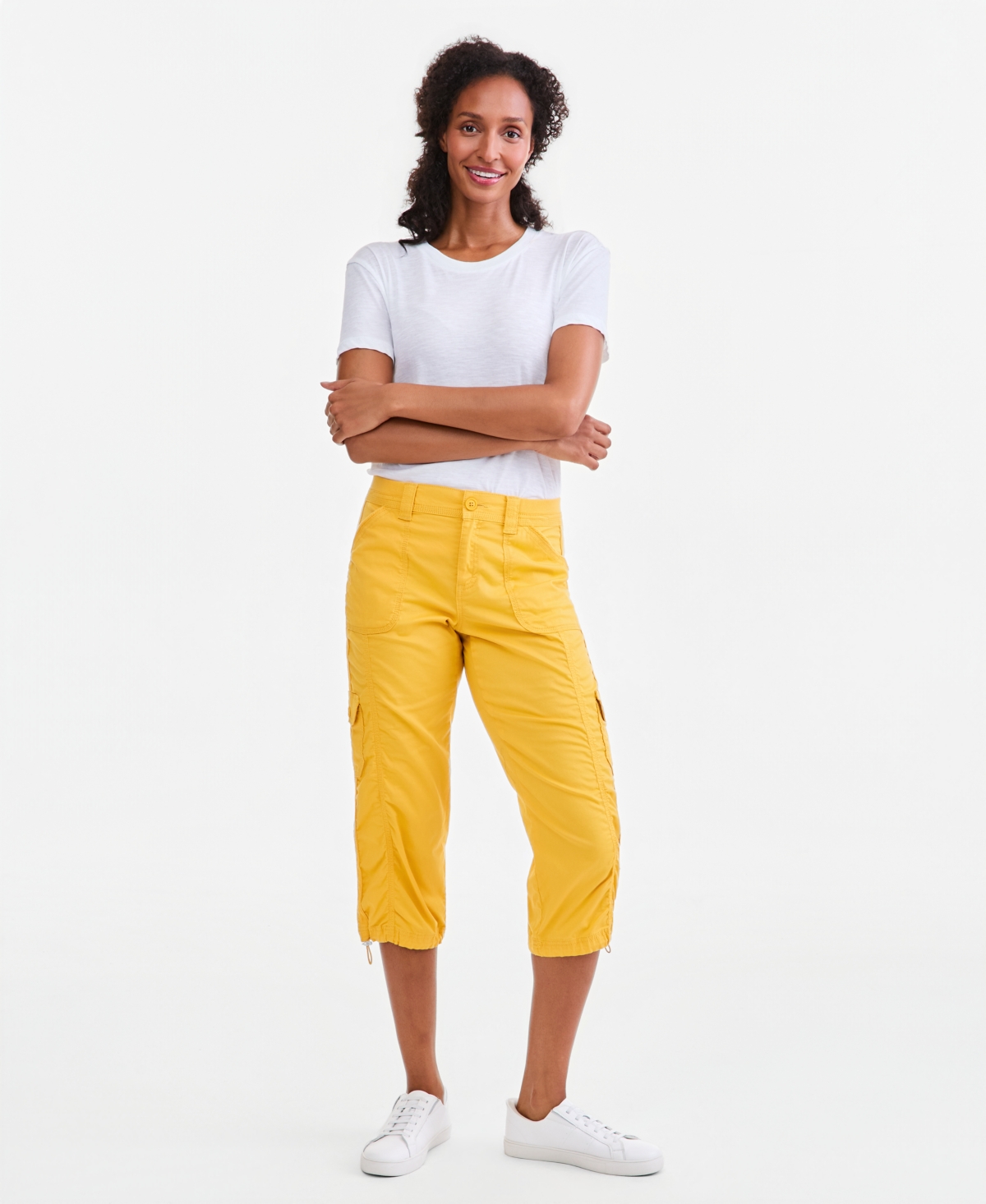 Click here for Style & Co Womens Mid-Rise Cargo Capri Pants  Excl... prices