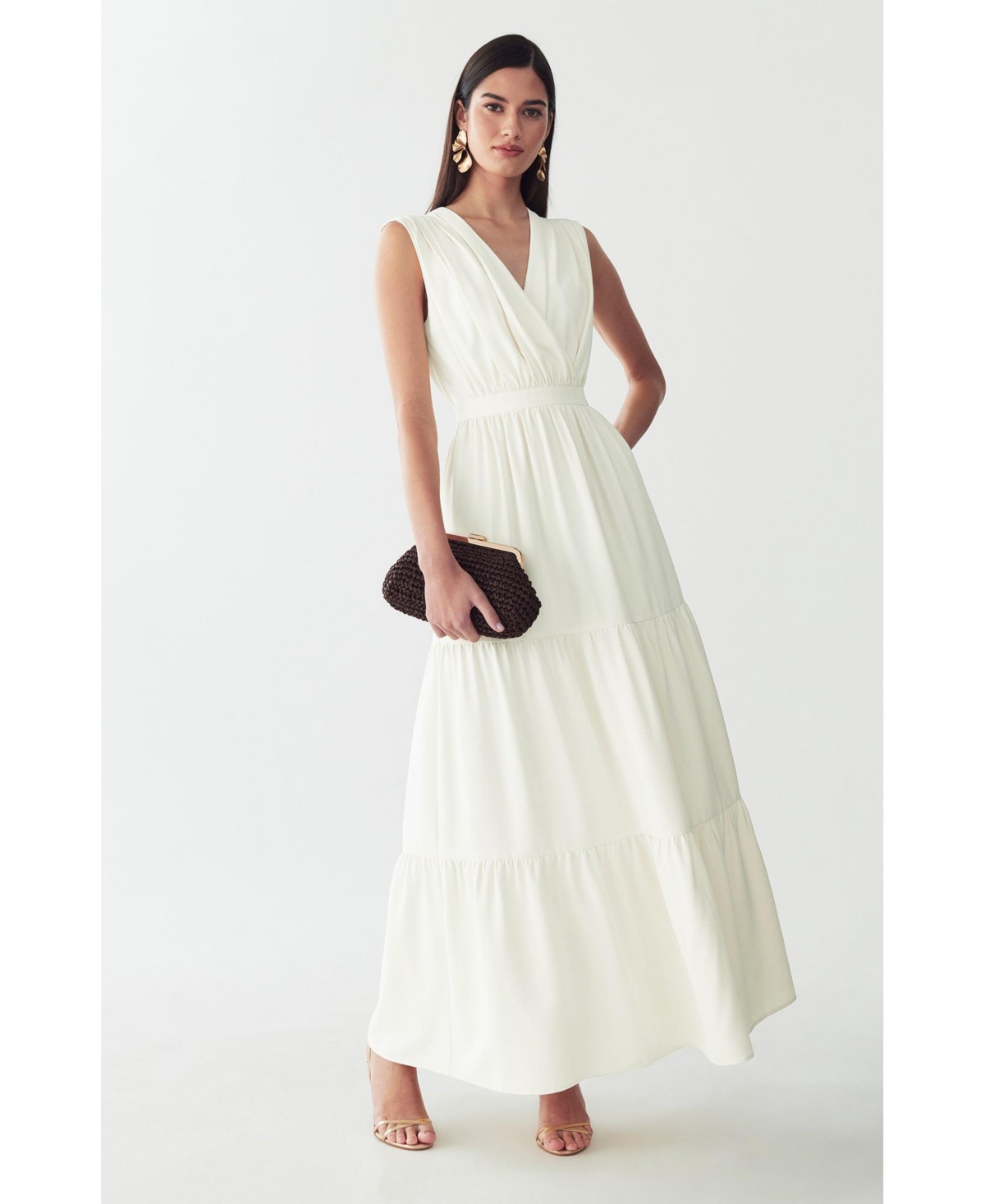 Click here for St Mrlo Womens Grennan Maxi Dress - Cream prices