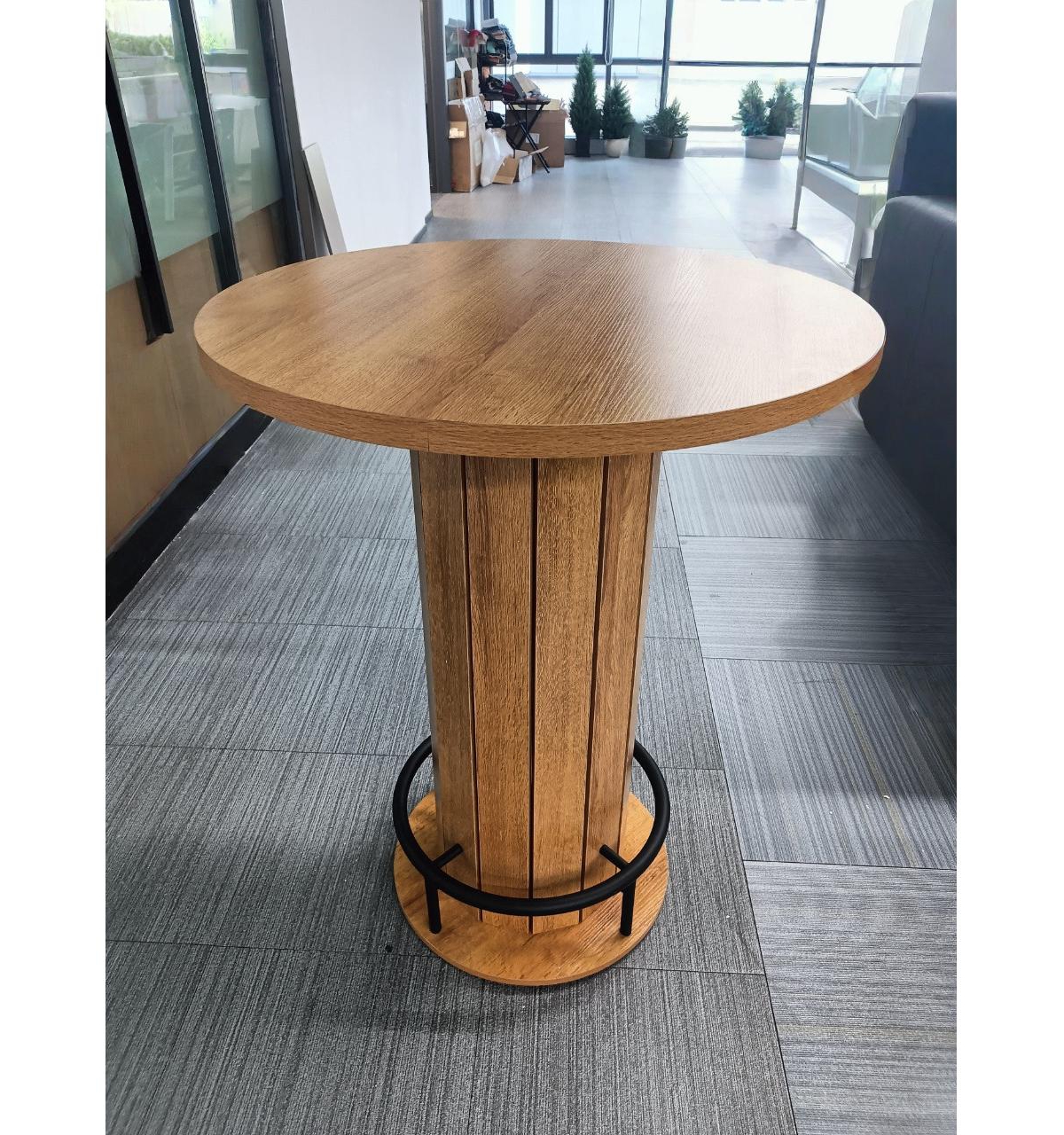 Click here for homfan Round Bar Table Engineered Wood Industrial... prices