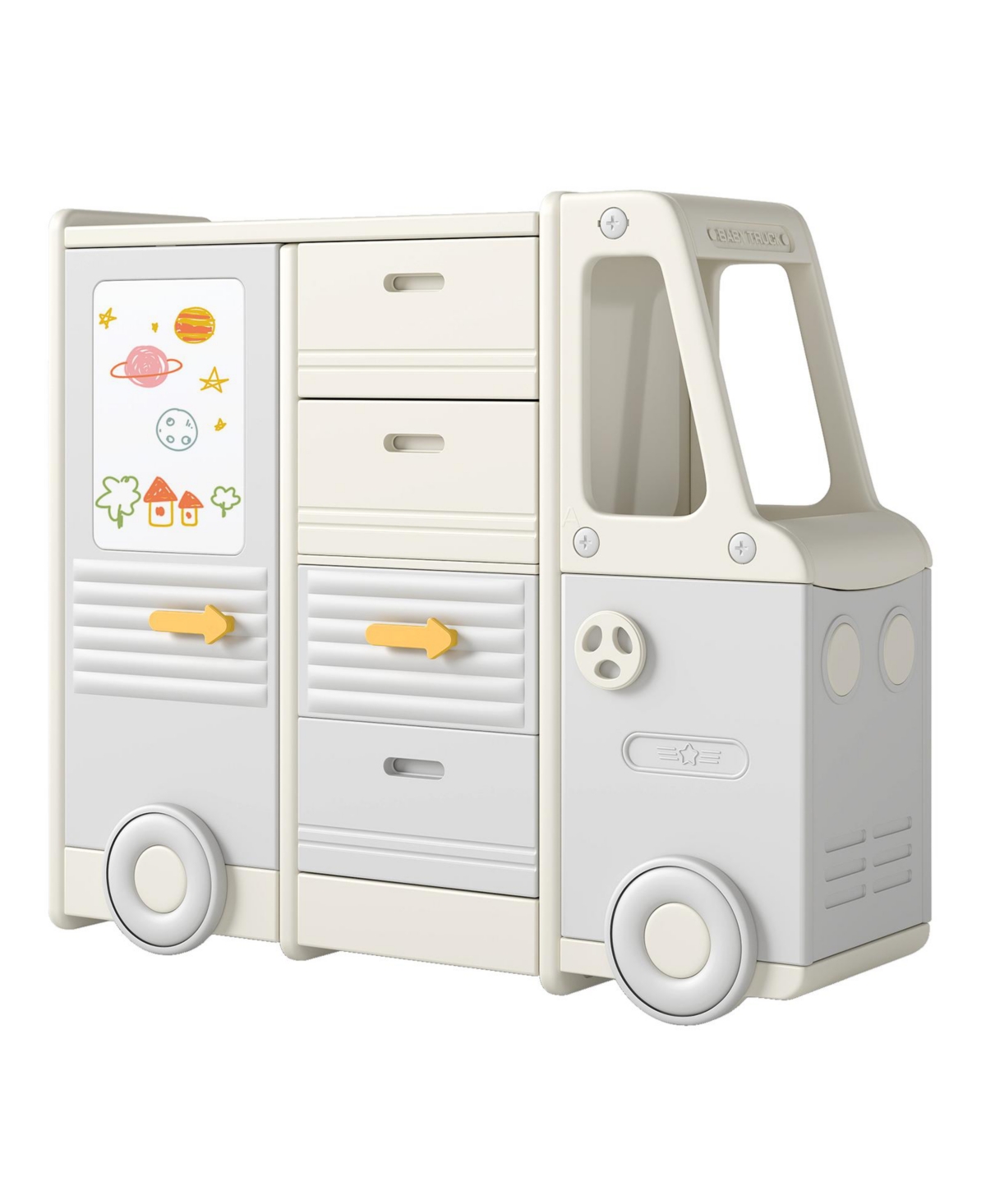 Click here for Slickblue Bus-Shaped Kids Toy Organizer Cabinet wi... prices
