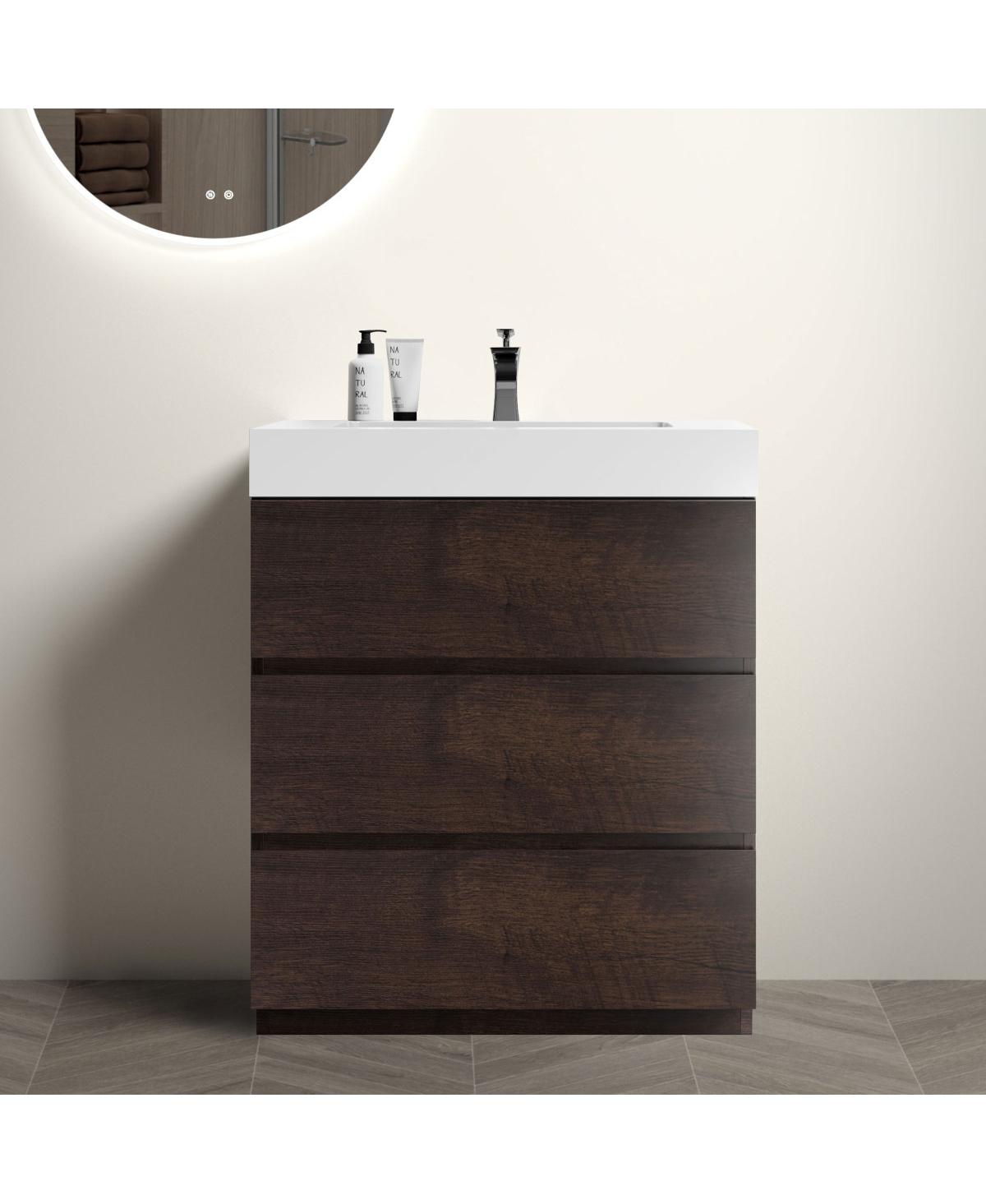 Click here for Sillysis Modern Bathroom Vanity with Stone Sink  P... prices