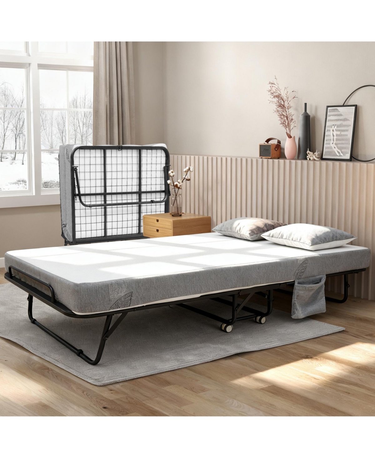 Click here for homfan Portable Folding Bed with 5 Inch Memory Foa... prices