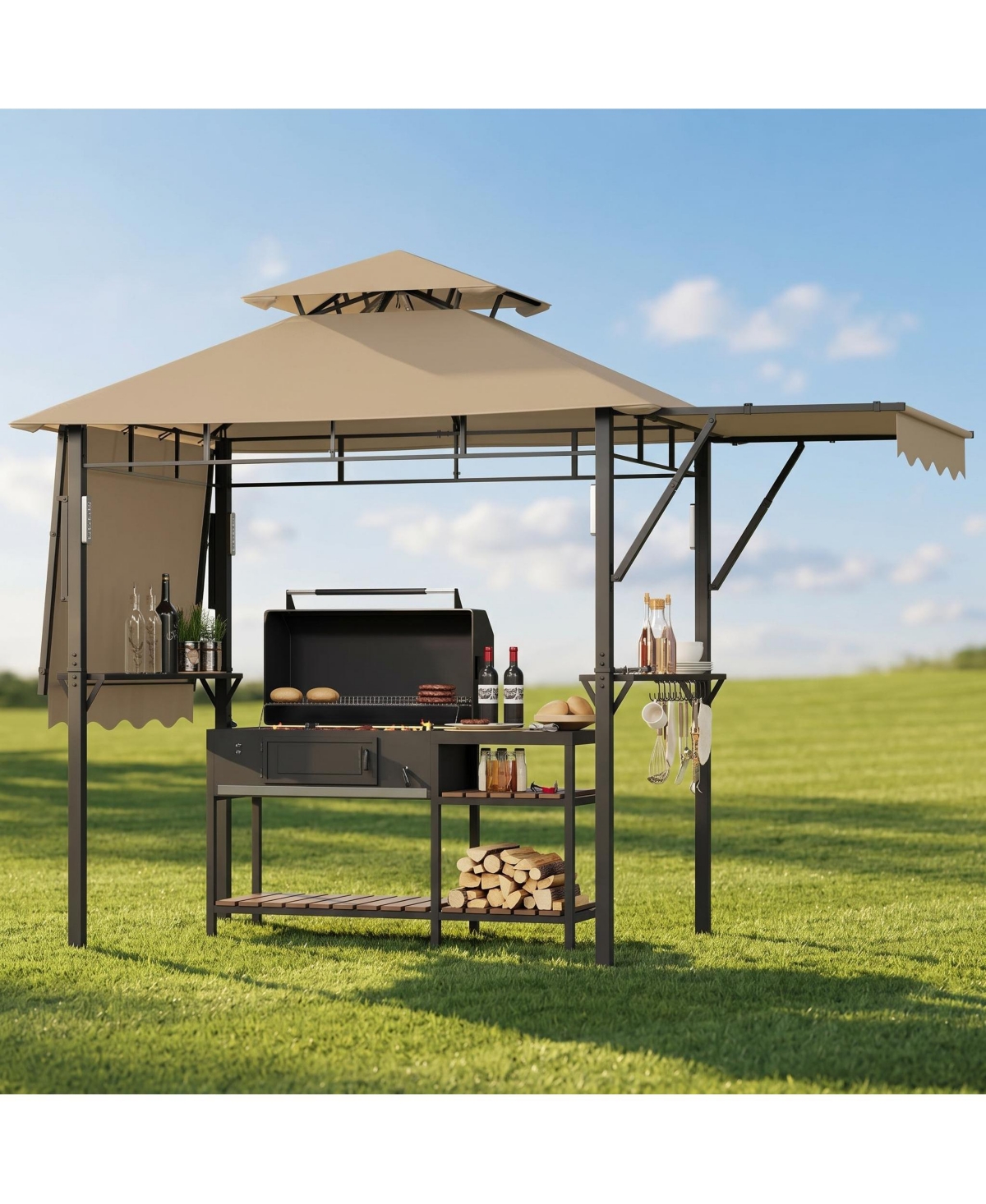 Click here for homfan Bbq Grill Gazebo with Double Folding Doors... prices