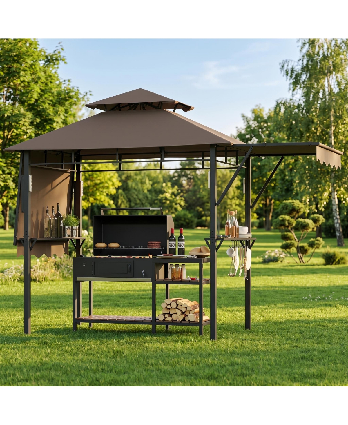Click here for homfan Bbq Grill Gazebo with Double Folding Doors... prices