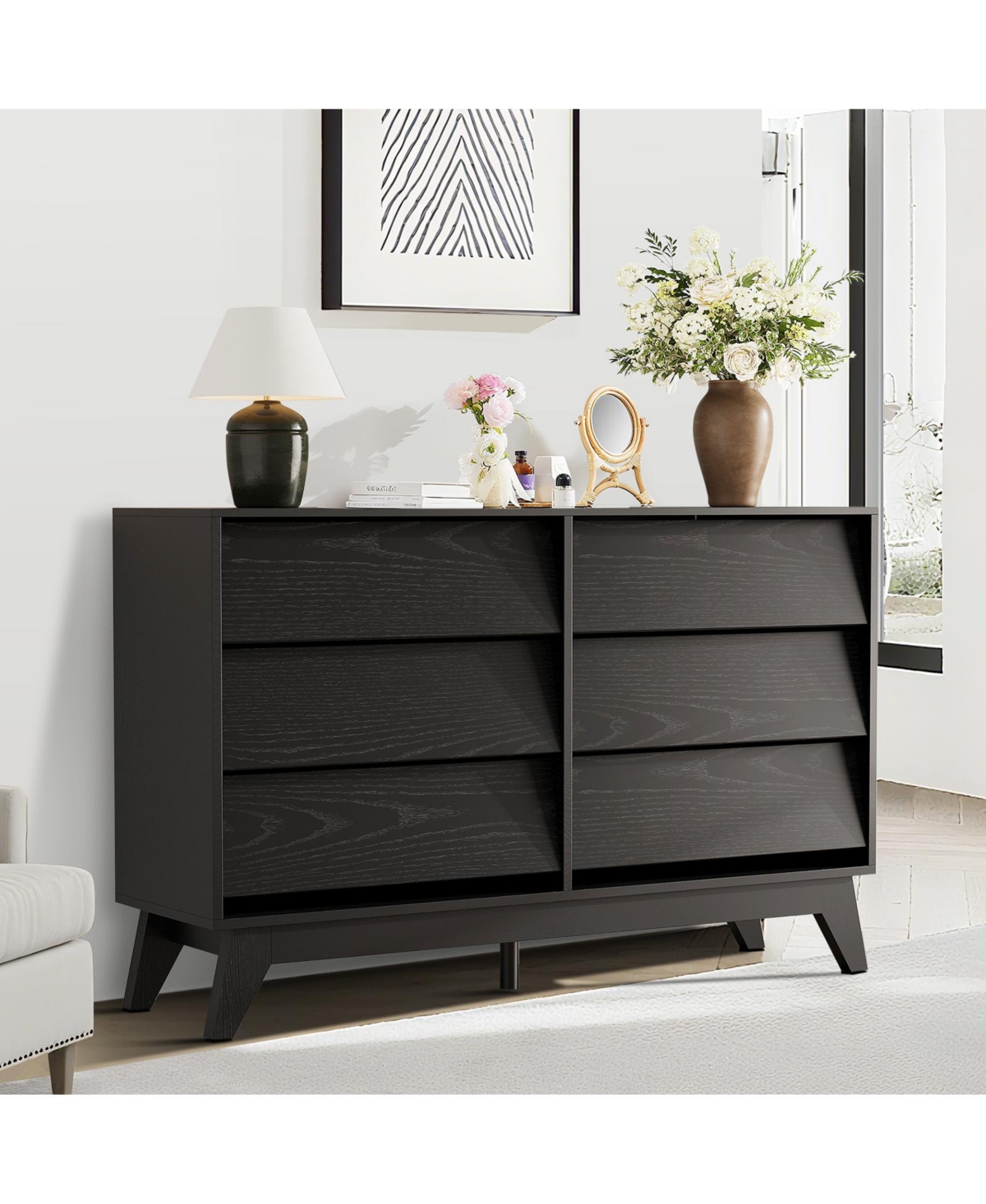 Click here for homfan Modern 6 Drawer Dresser for Bedroom  Wide W... prices