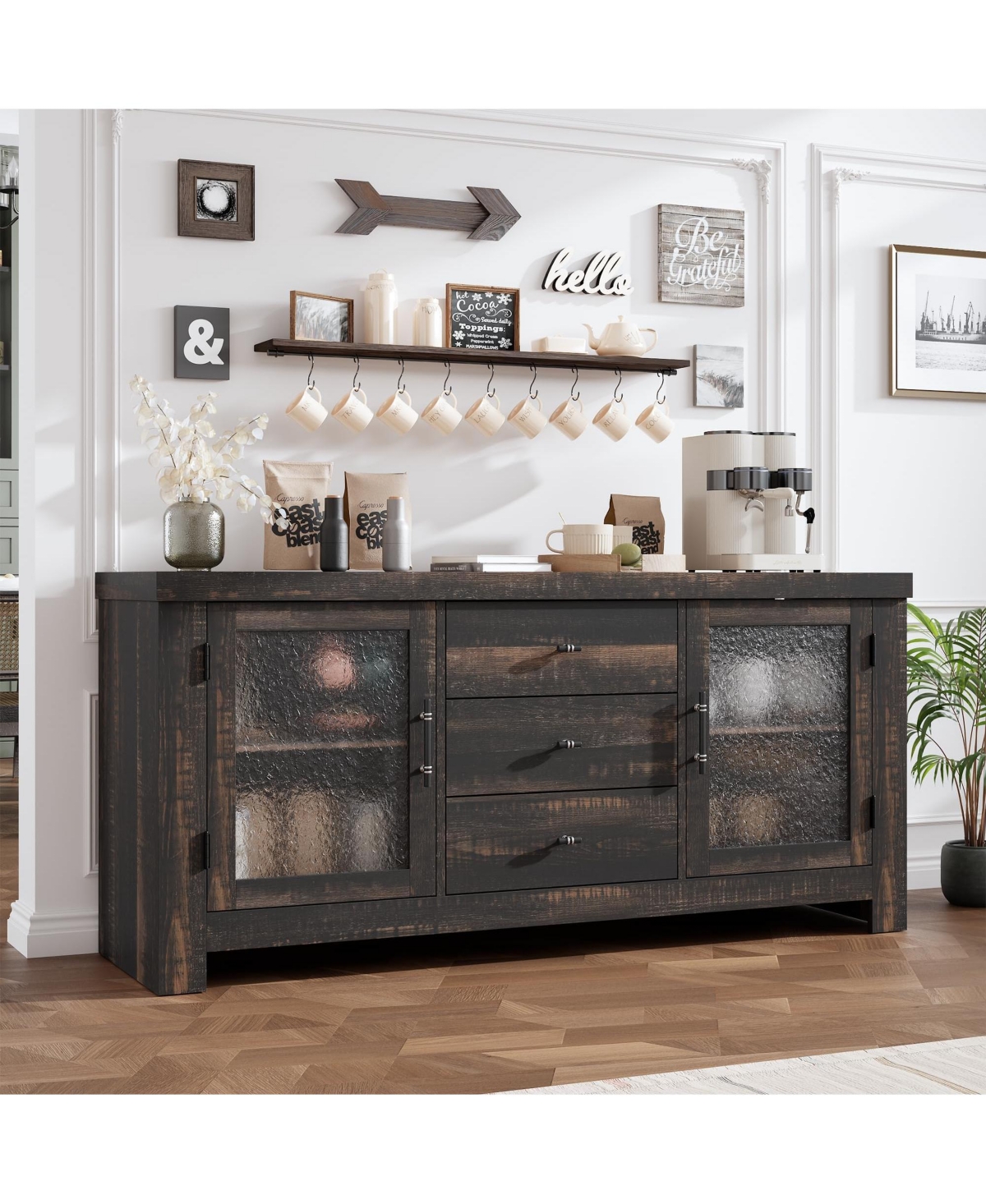Click here for homfan Buffet Sideboard  Accent Storage Cabinet wi... prices