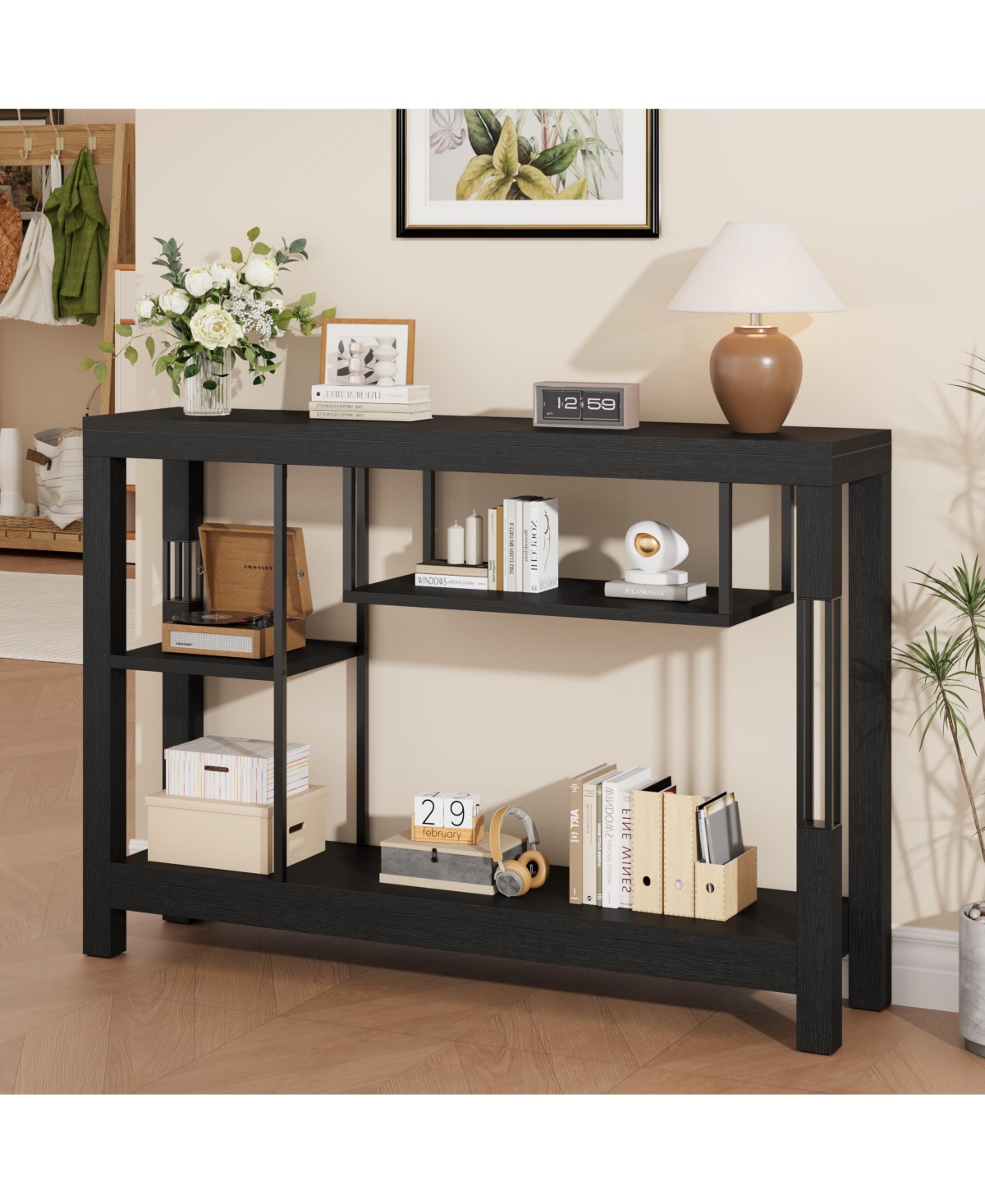 Click here for homfan Long Console Table  Mdf Wood Grain Rectangu... prices