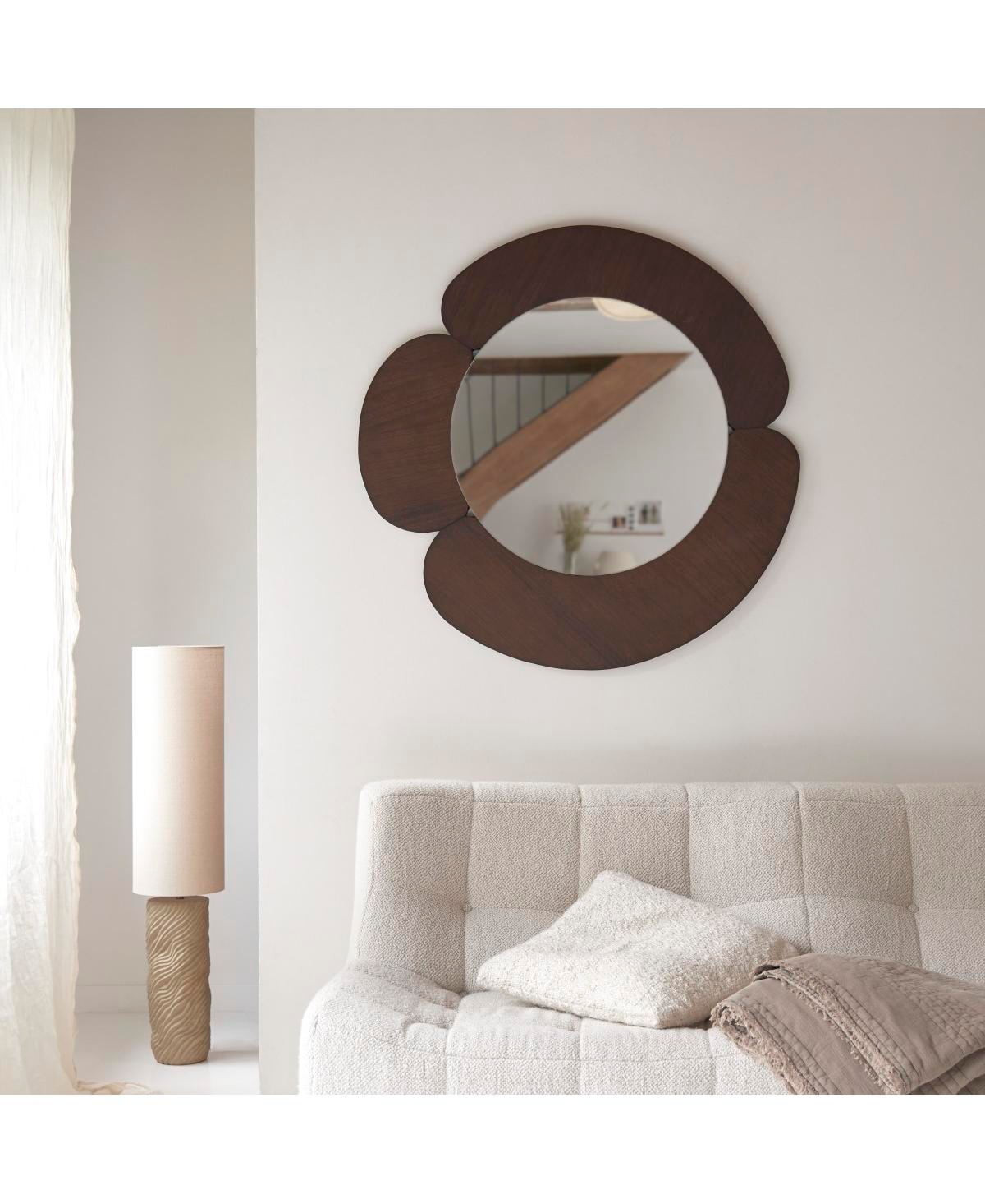 Click here for Tikamoon Dark mindi wood mirror 110x110 Sara - Bro... prices