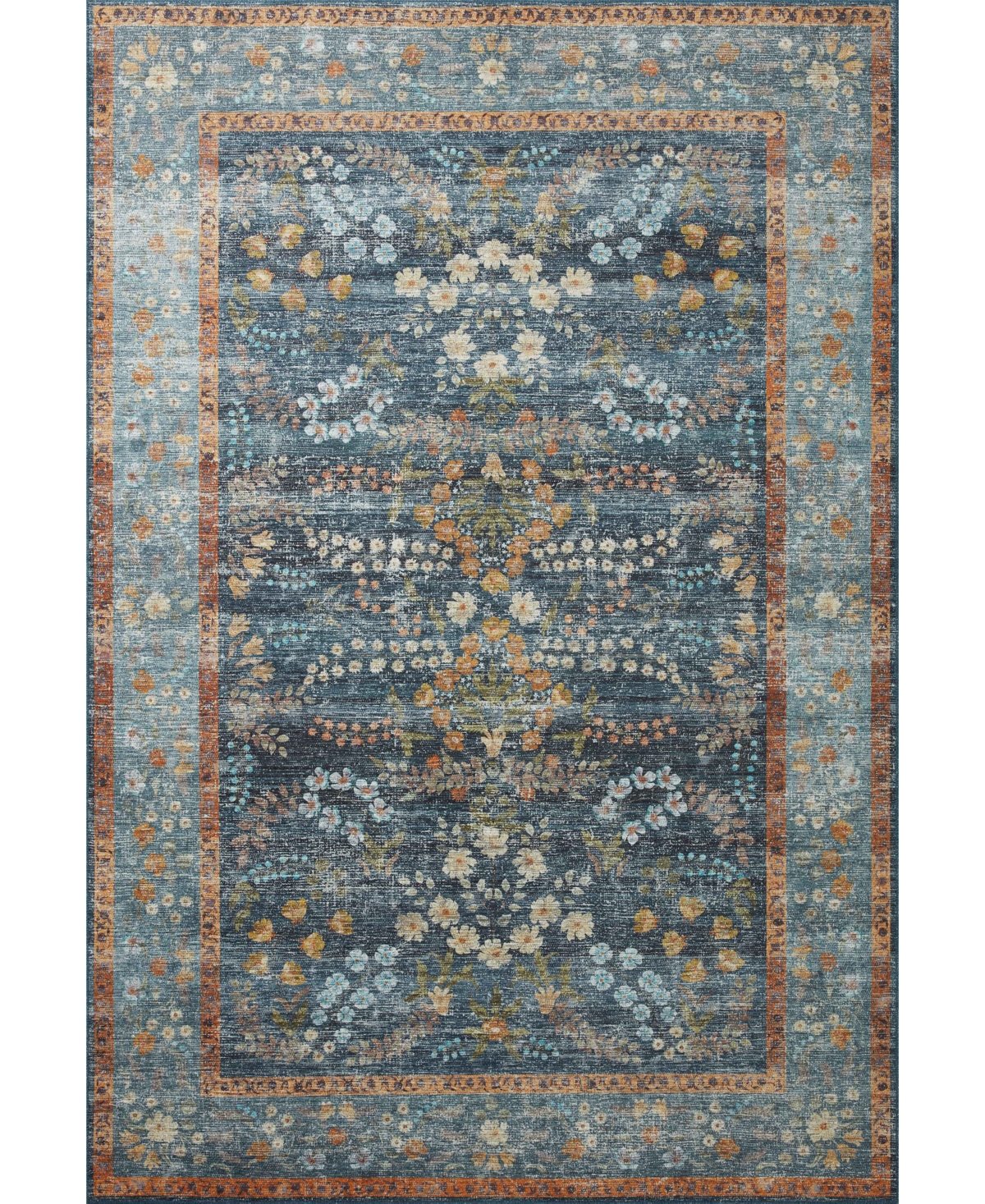 Click here for Rifle Paper Co Palais Pal-04 23 x 5 Area Rug - Nav... prices