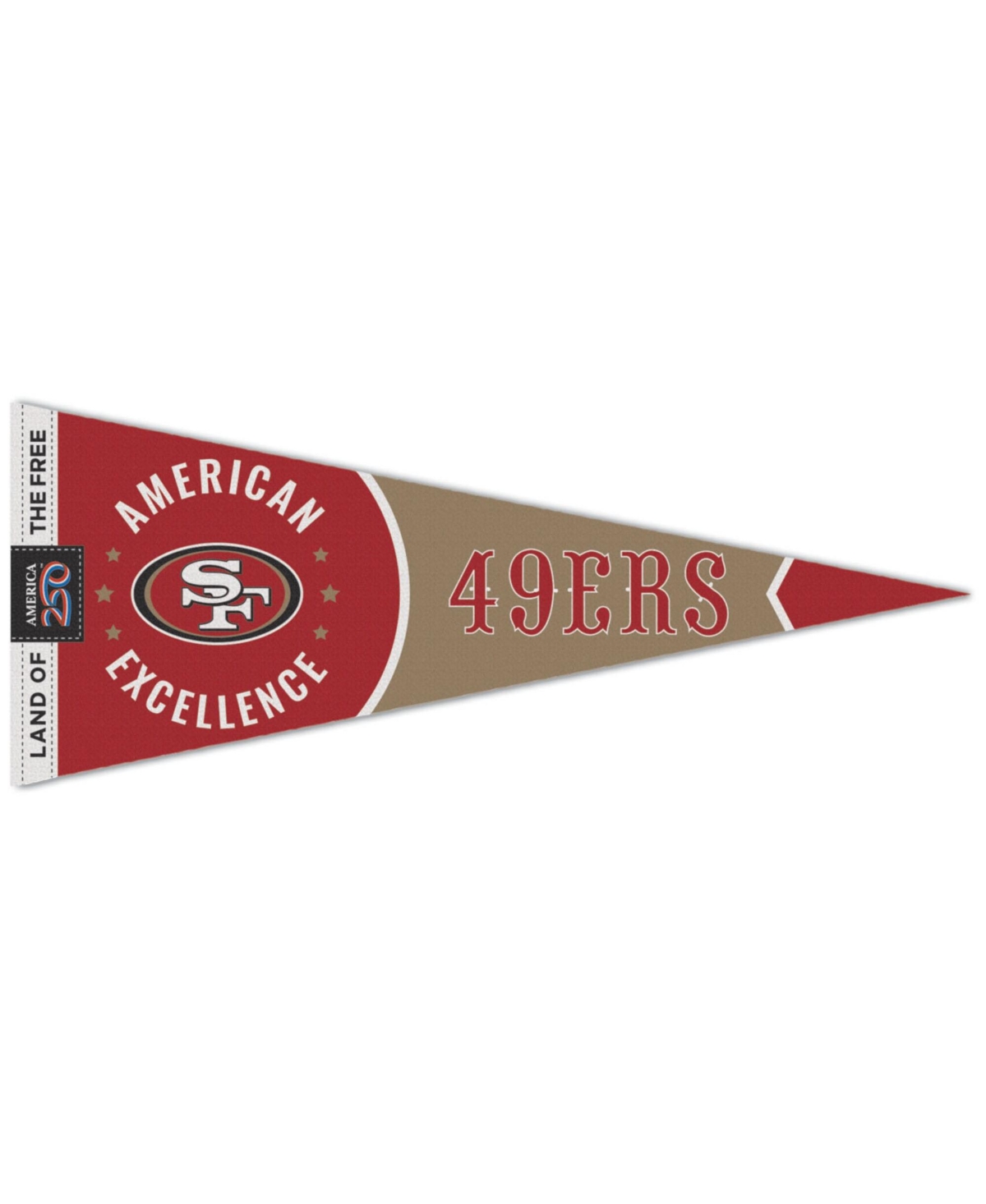 Click here for Wincraft San Francisco 49ers 12 x 30 America 250 P... prices