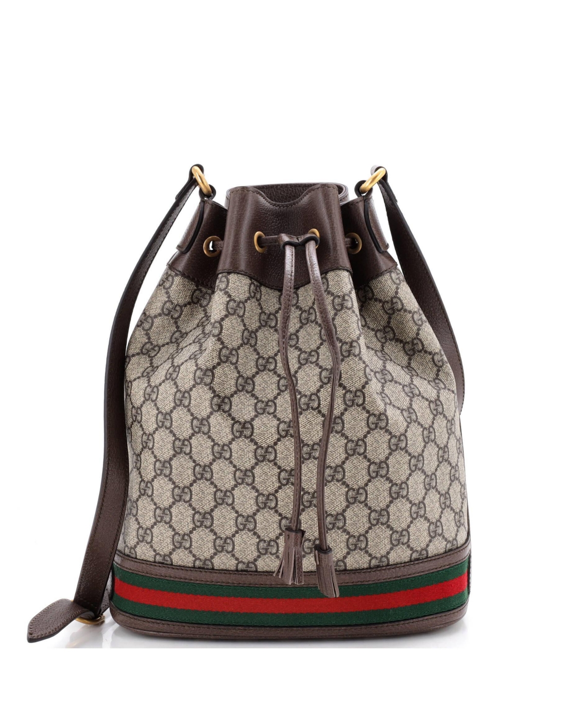 Click here for Pre-Owned Gucci Medium Ophidia Bucket Bag Gg Coate... prices