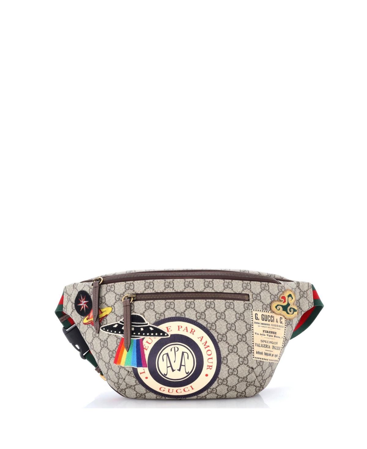 Click here for Pre-Owned Gucci Courrier Zip Belt Bag Gg Coated Ca... prices