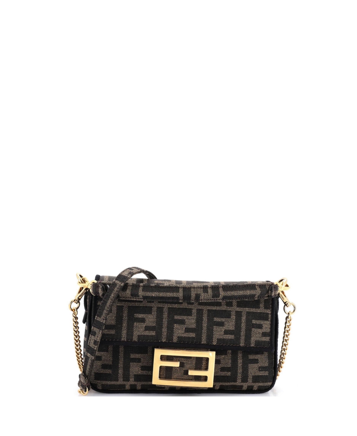 Click here for Pre-Owned Fendi Mini Baguette Nm Bag Zucca Canvas... prices