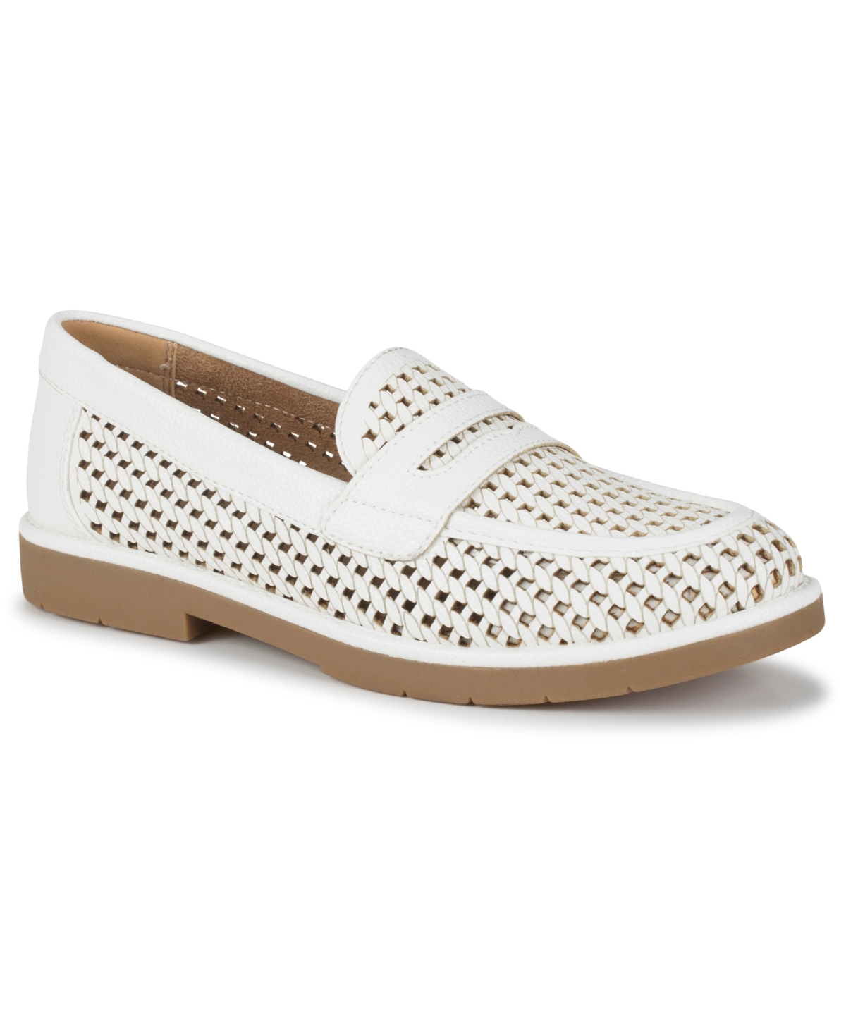 Click here for Baretraps Womens Calli Woven Slip-On Loafers - Cre... prices