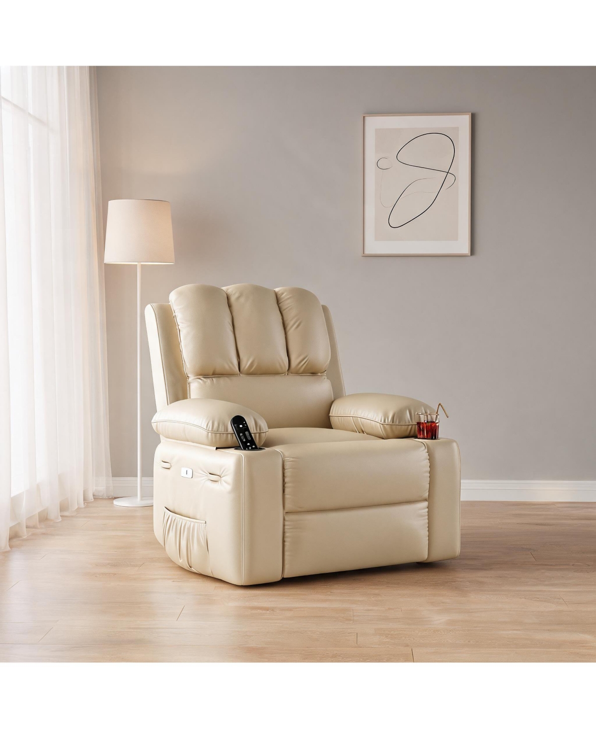 Click here for homfan 30 Inch Electric Massage Recliner Chair wit... prices