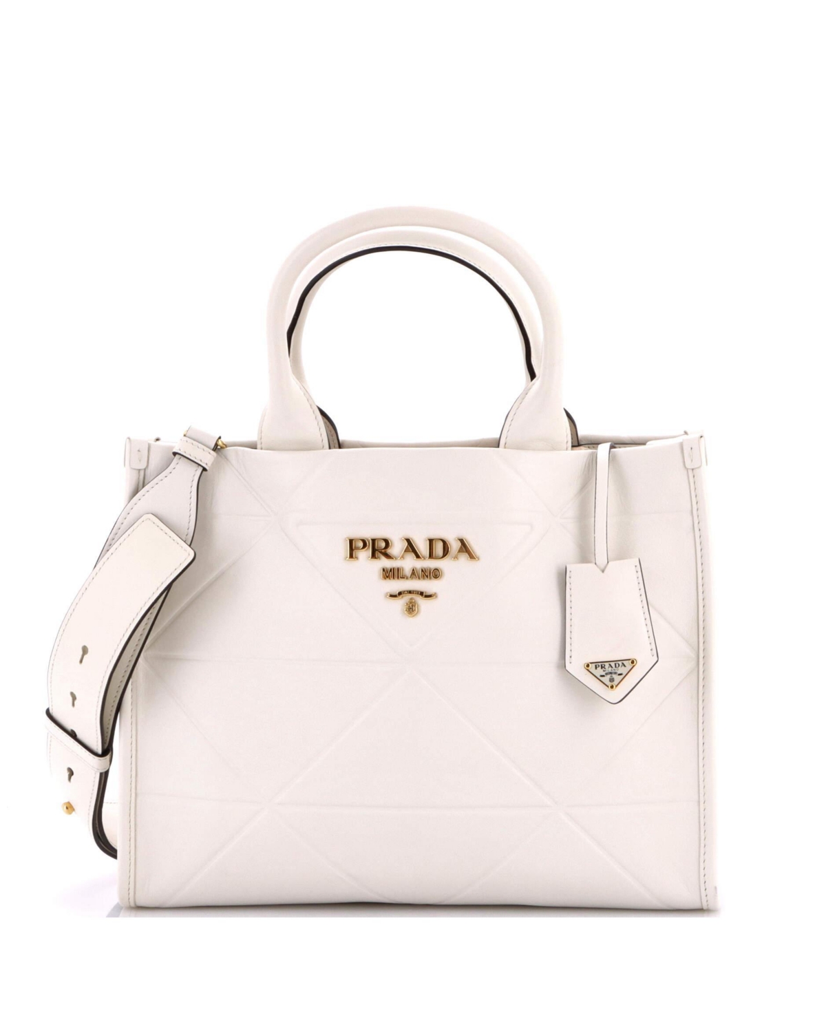 Click here for Pre-Owned Prada Small Symbole Shopper Tote Embosse... prices