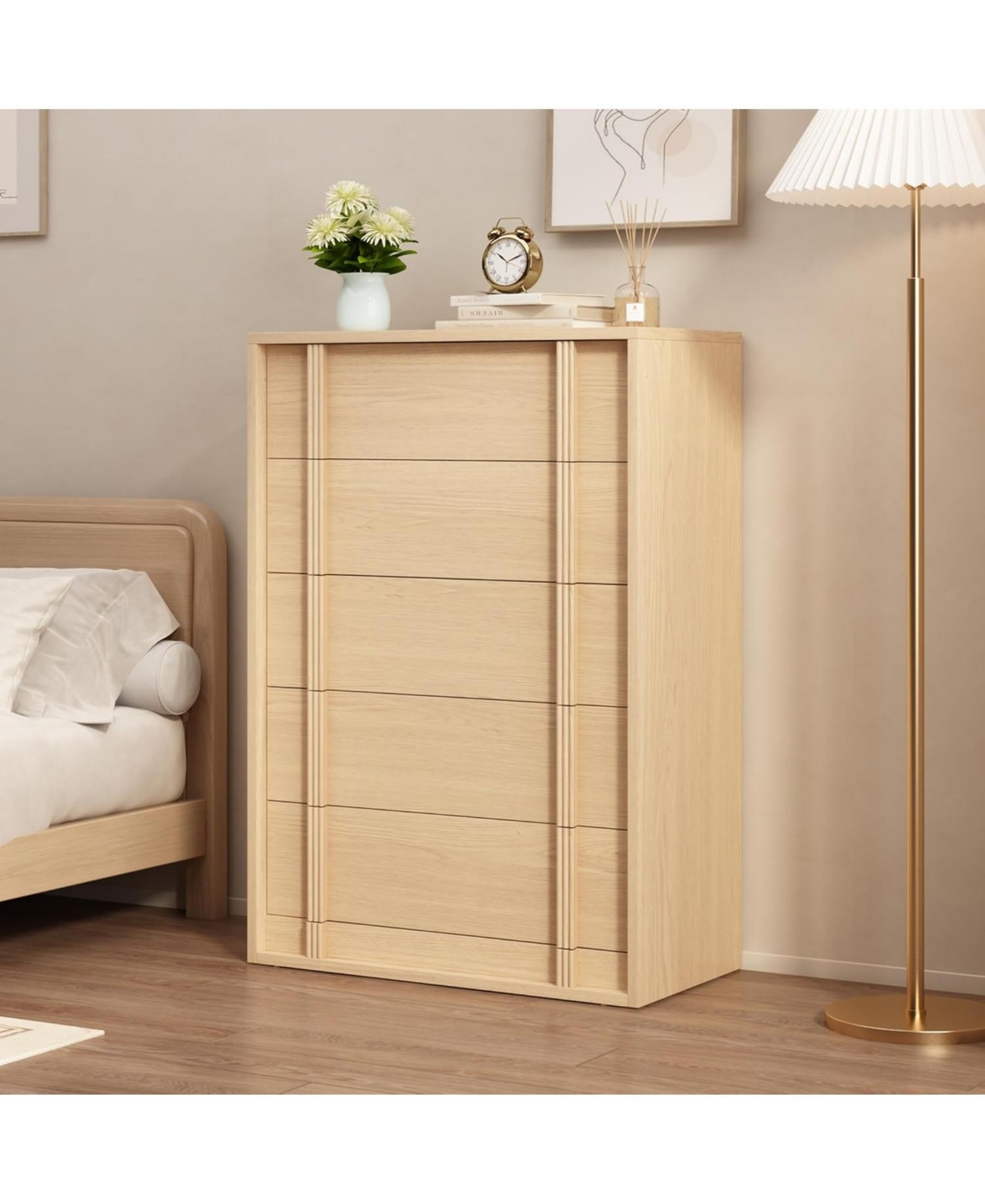 Click here for homfan 5-Drawer Storage Cabinet Modern Nightstand... prices