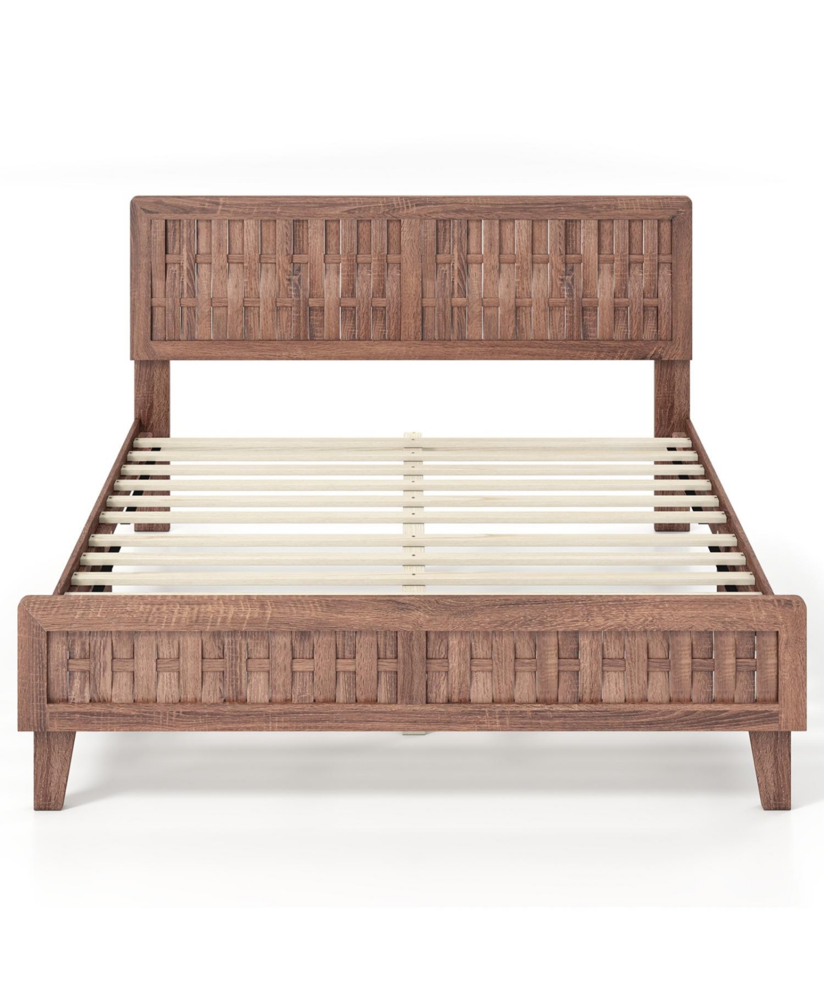 Click here for Slickblue Queen Size Bed Frame with Woven Headboar... prices