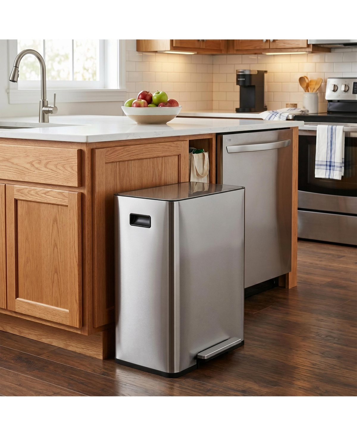 Click here for 15.6 Gallon Rectangular Stainless Steel Step on Wi... prices