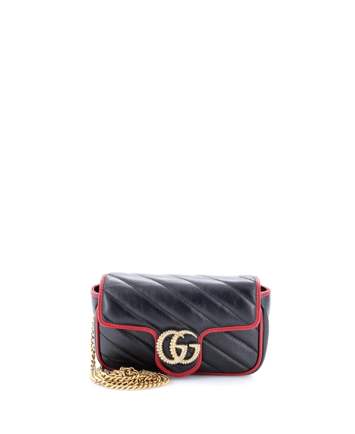 Click here for Pre-Owned Gucci Super Mini Gg Marmont Flap Bag Dia... prices