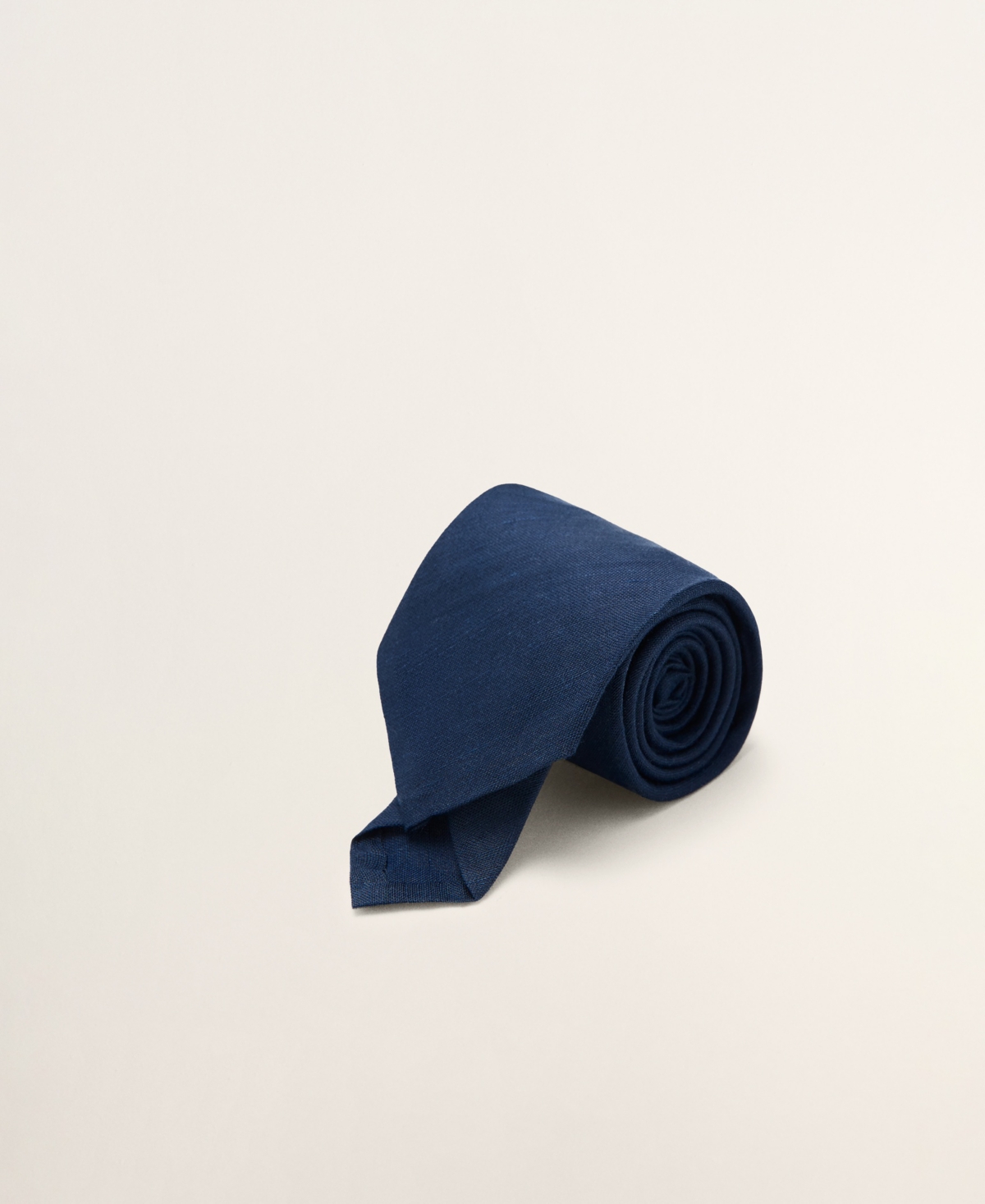 Click here for Mango Mens Solid Linen-Silk-Blend Tie - Navy prices