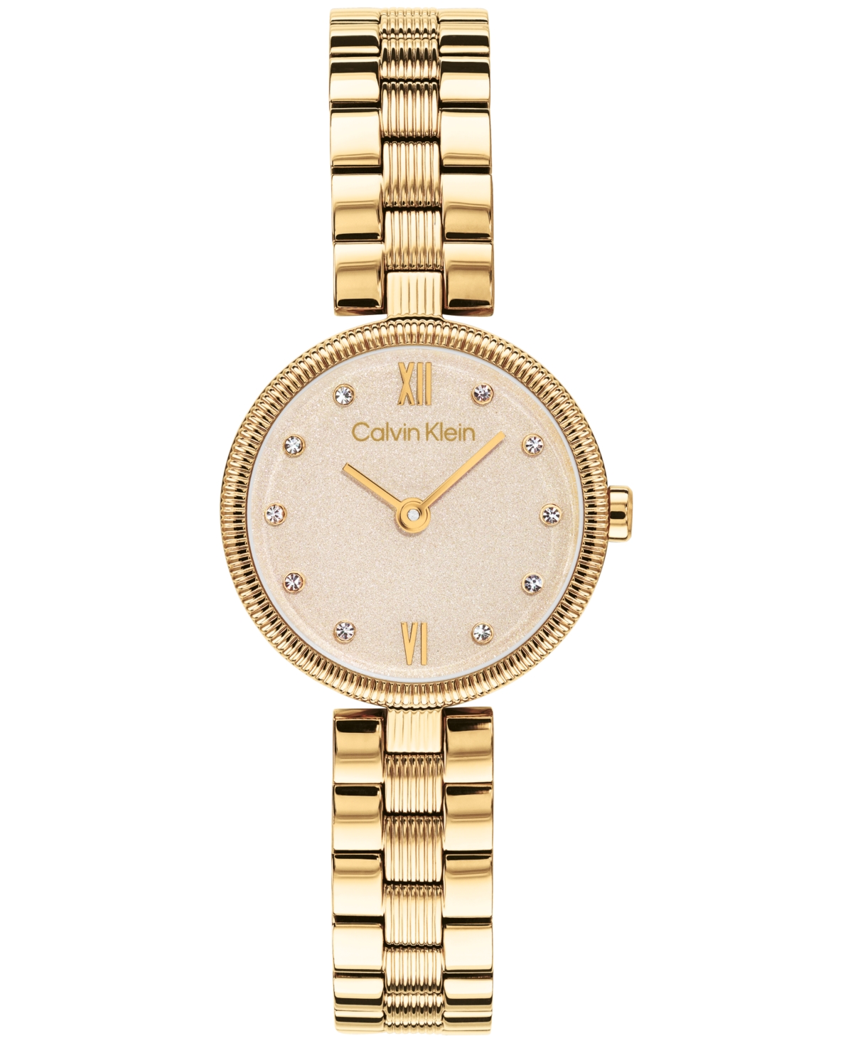 Click here for Calvin Klein Womens Gleam Gold-Tone Stainless Stee... prices