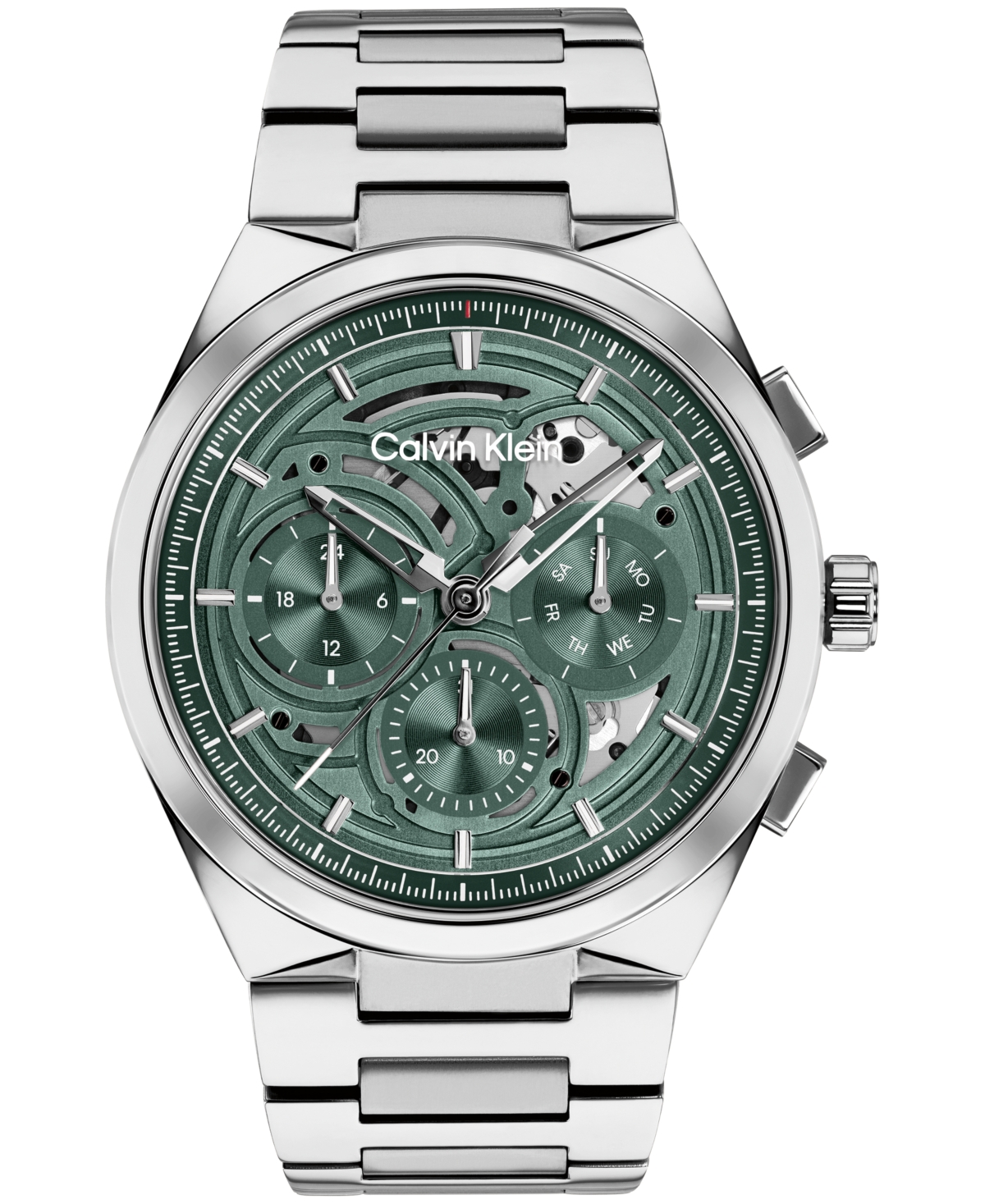 Click here for Calvin Klein Mens Distinguish Skeleton Silver-Tone... prices