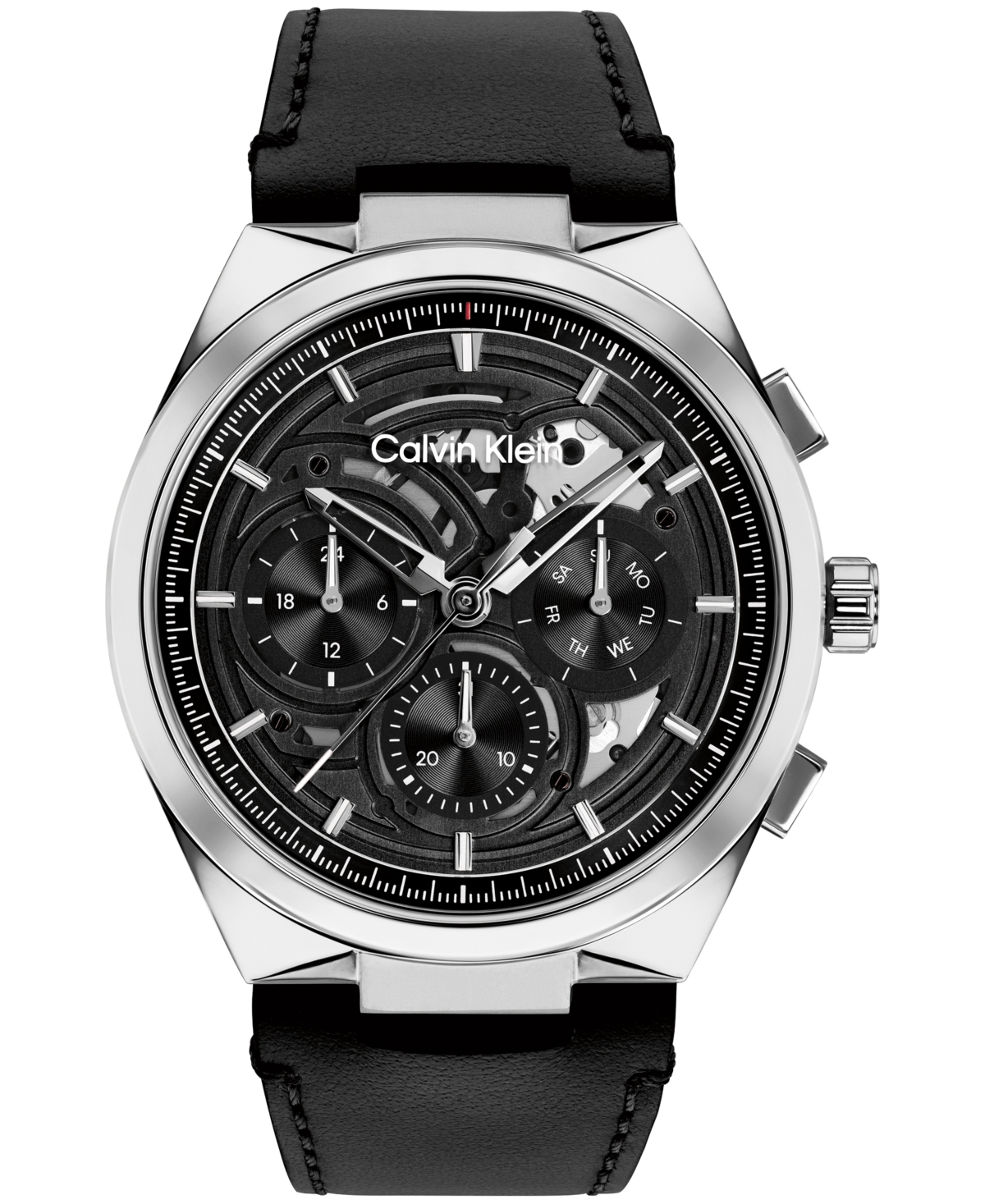 Click here for Calvin Klein Mens Distinguish Skeleton Black Leath... prices