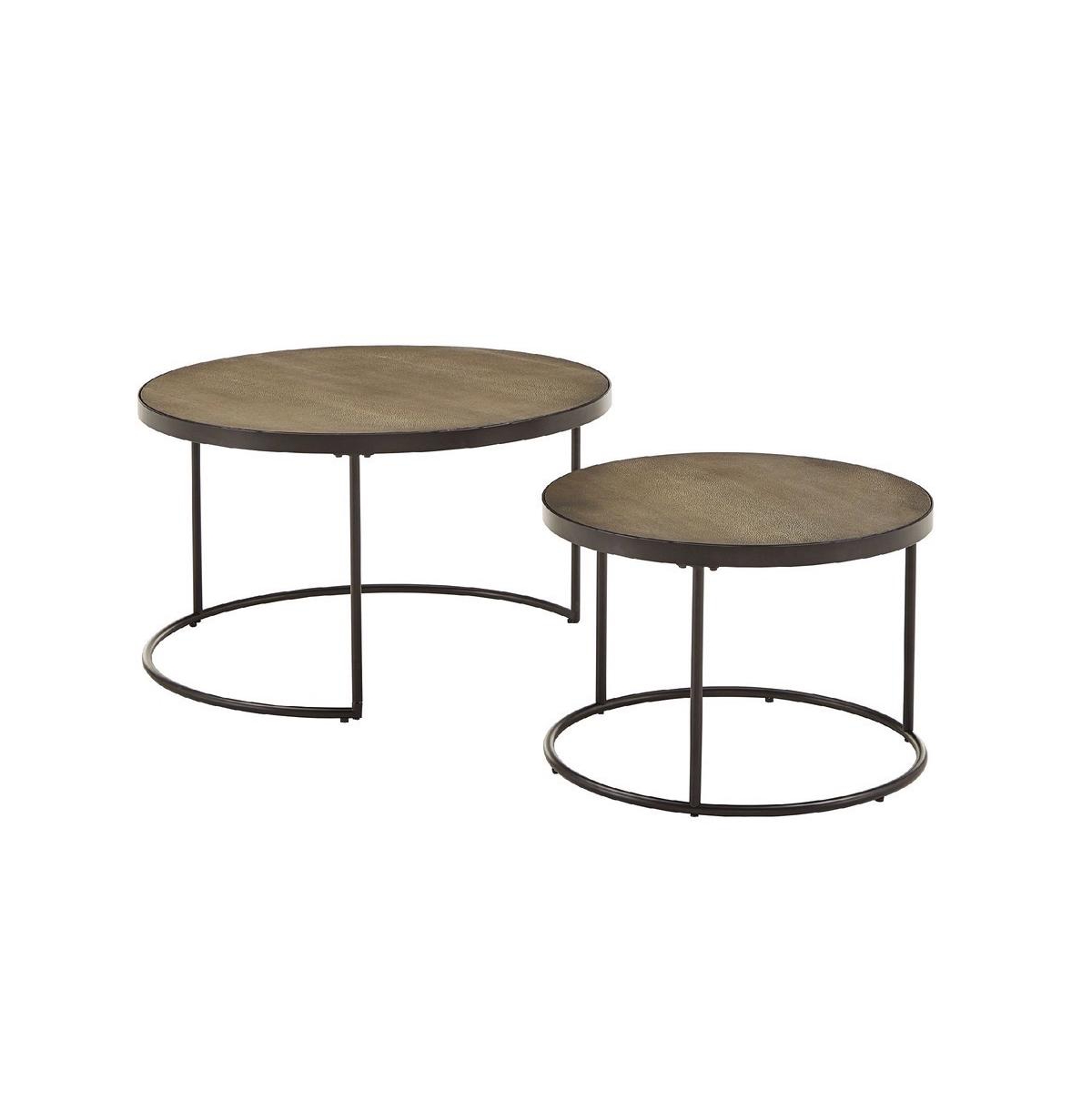 Click here for iNSPIRE Q Round Nesting Coffee Table With Faux Sti... prices