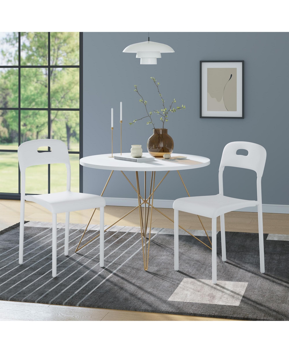 Click here for gaomon Stackable Plastic Dining Chairs with Metal... prices