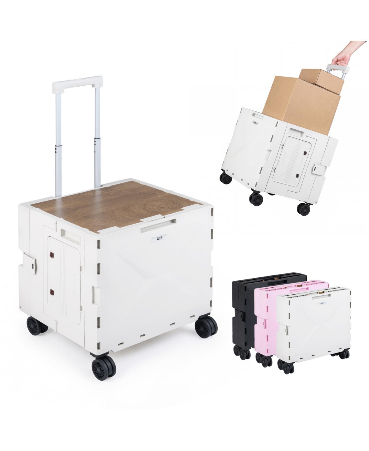 Click here for Mecale Foldable Utility Cart on 4 Rotating Wheels... prices