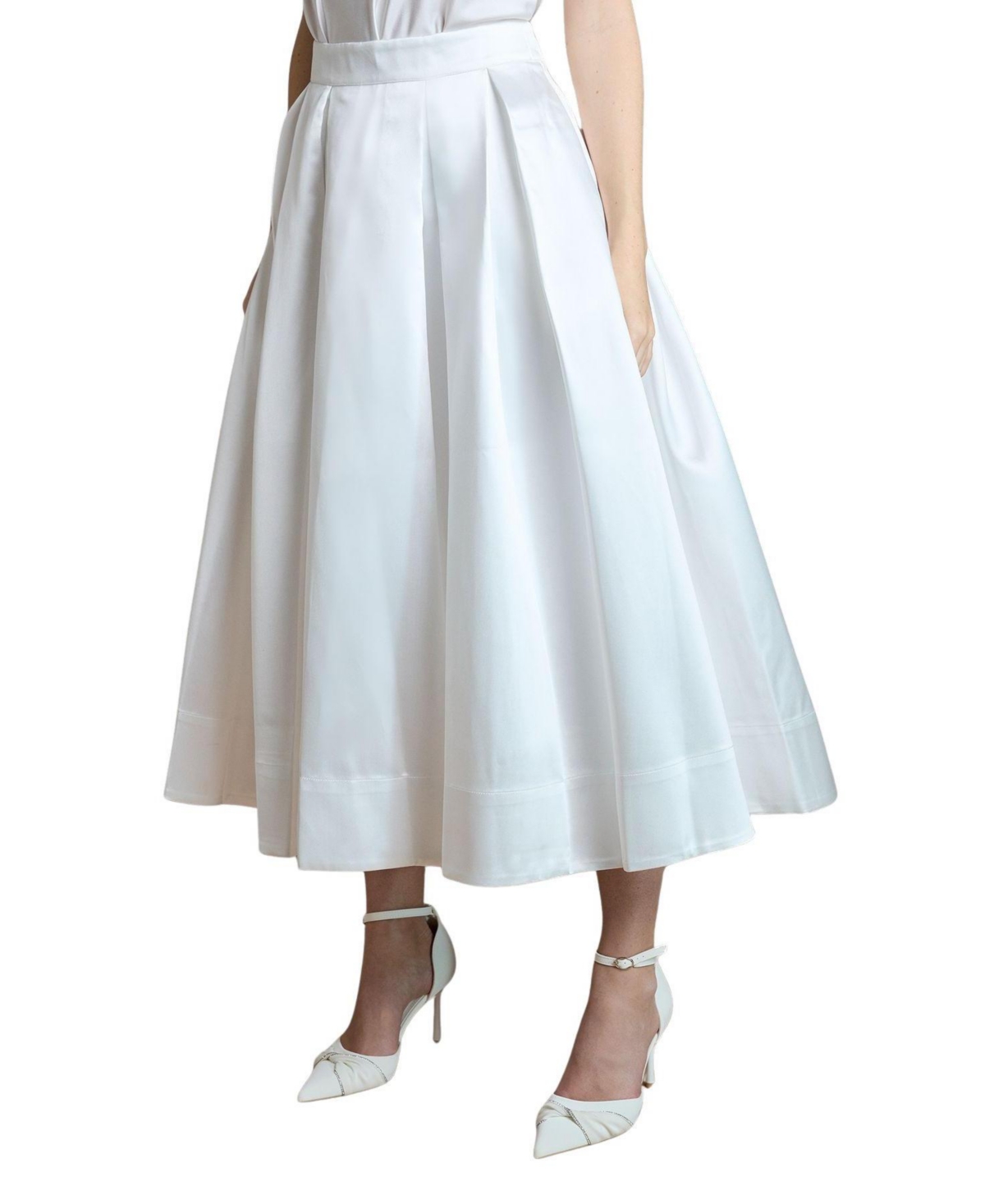 Click here for Coast Womens Bridal Pleated Midi Skirt - Ivory prices