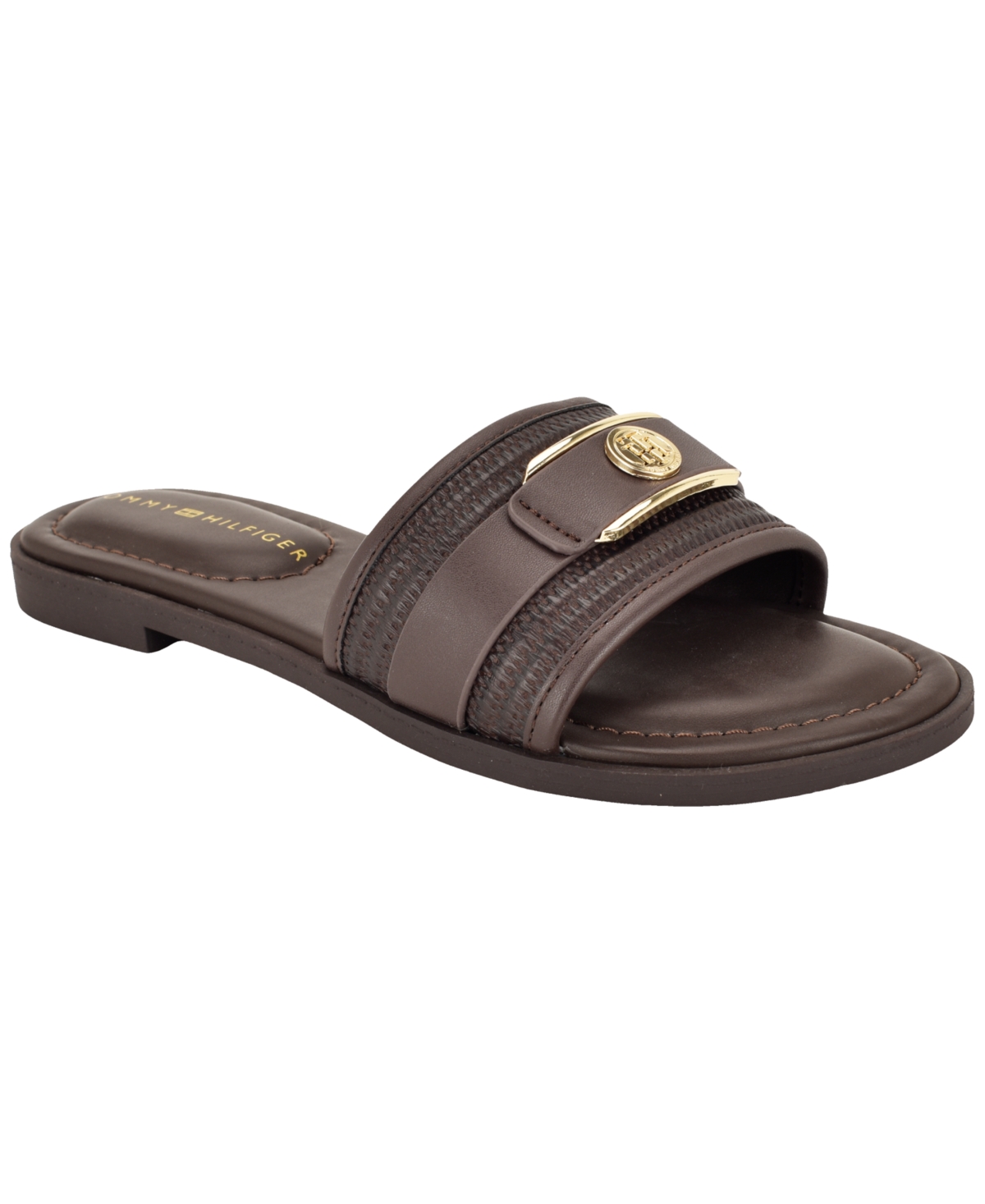 Click here for Tommy Hilfiger Womens Melie Flat Slide Sandals - D... prices