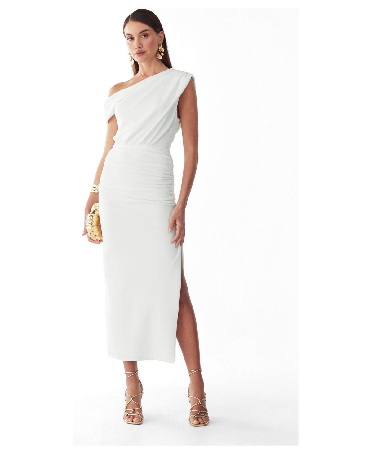 Click here for St Mrlo Womens Elidi Midi Dress - White prices
