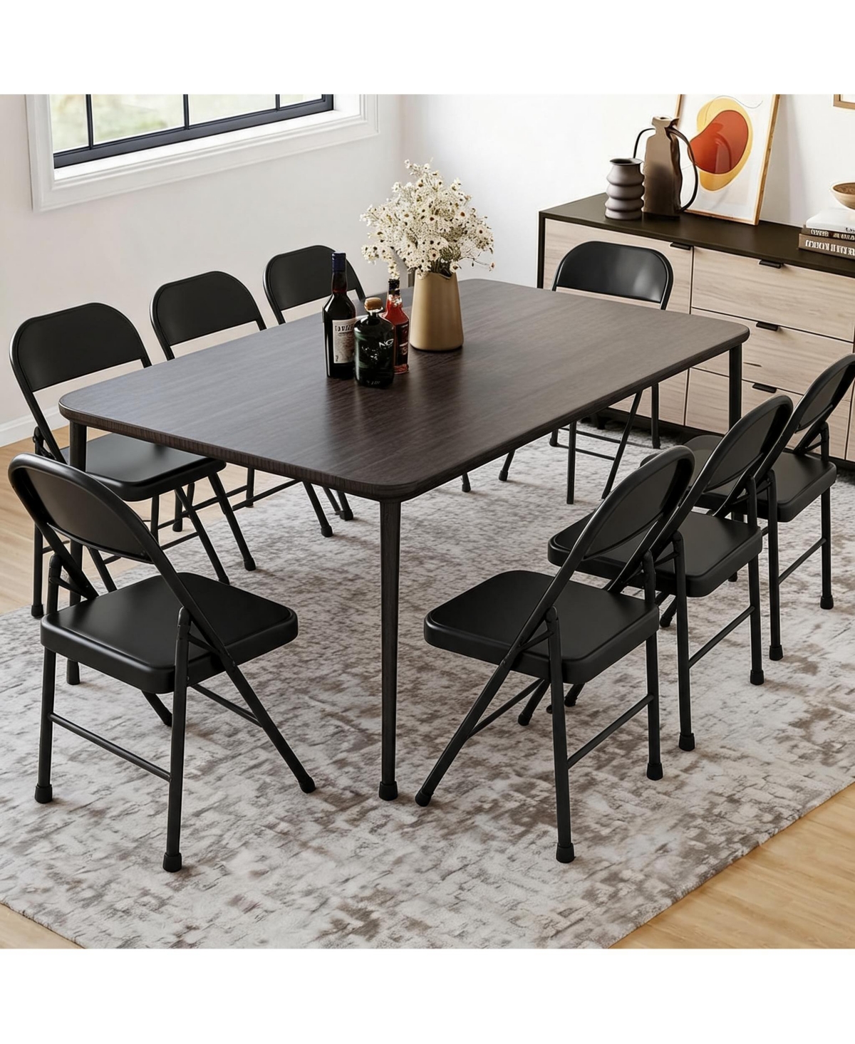 Click here for homfan 8-Pack Steel Folding Chairs with Backrest -... prices