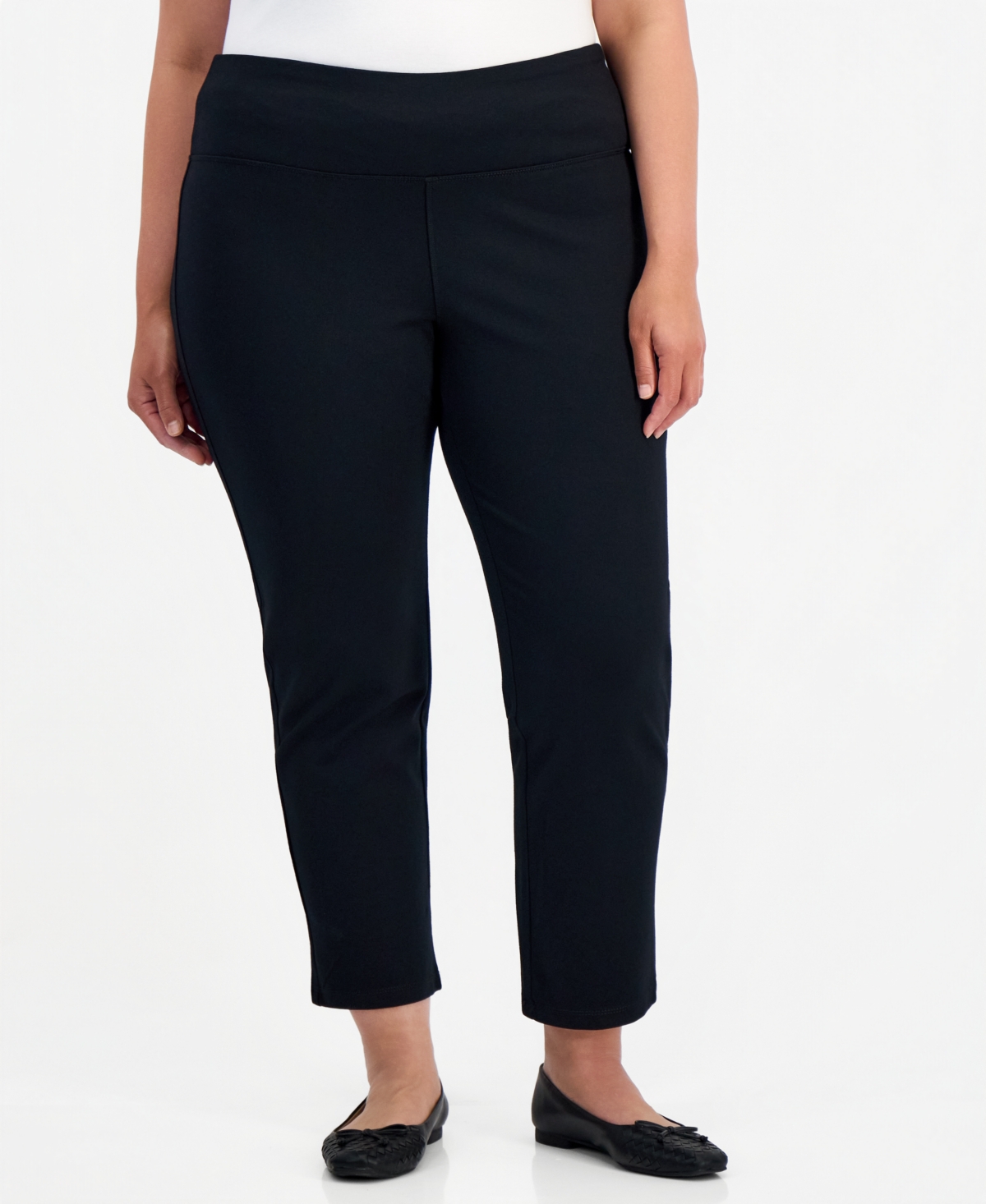 Click here for Style & Co Plus Size Ponte Straight-Leg Pants  Cre... prices