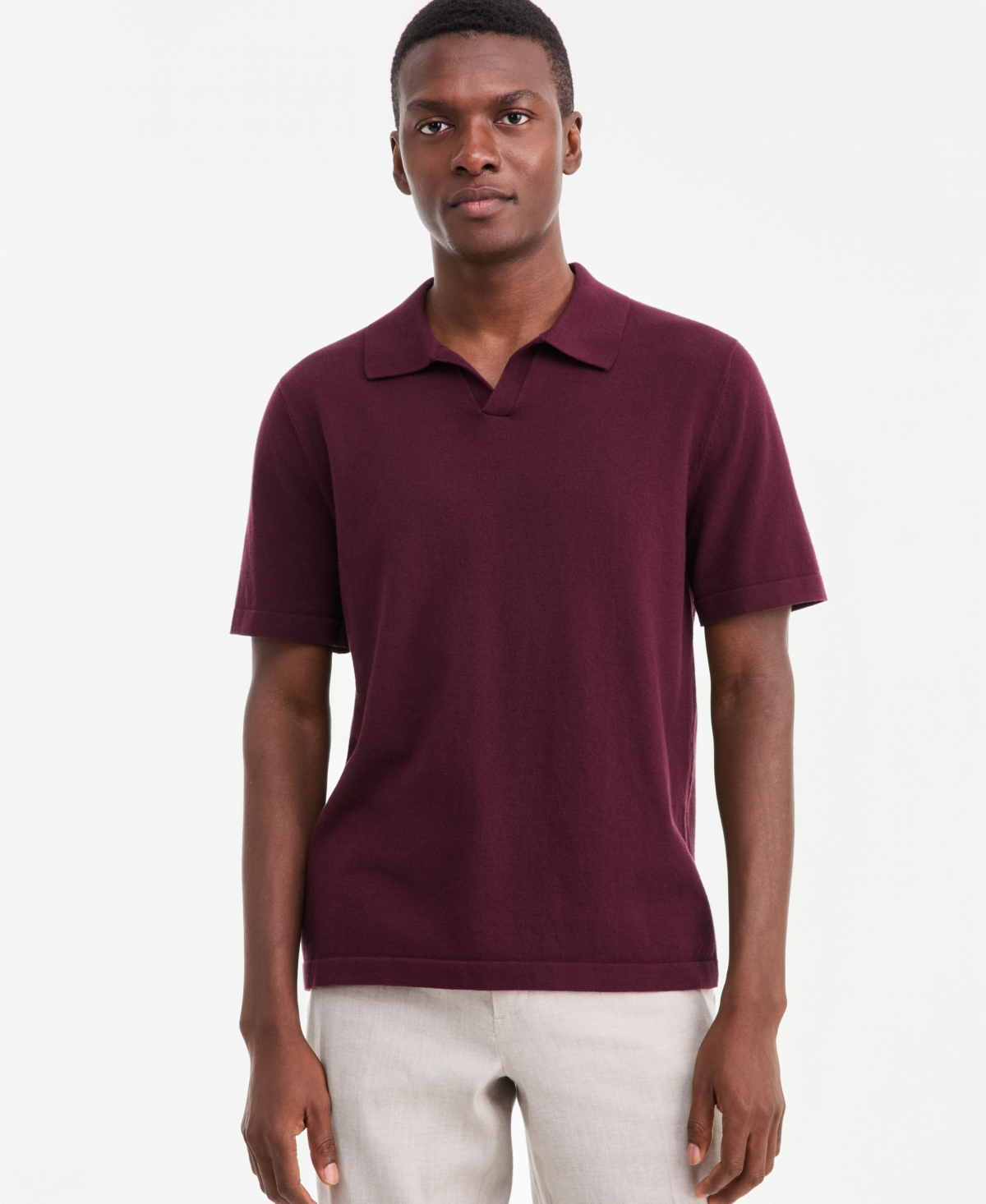 Click here for Alfani Mens Cotton-Blend Johnny-Collar Polo Sweate... prices