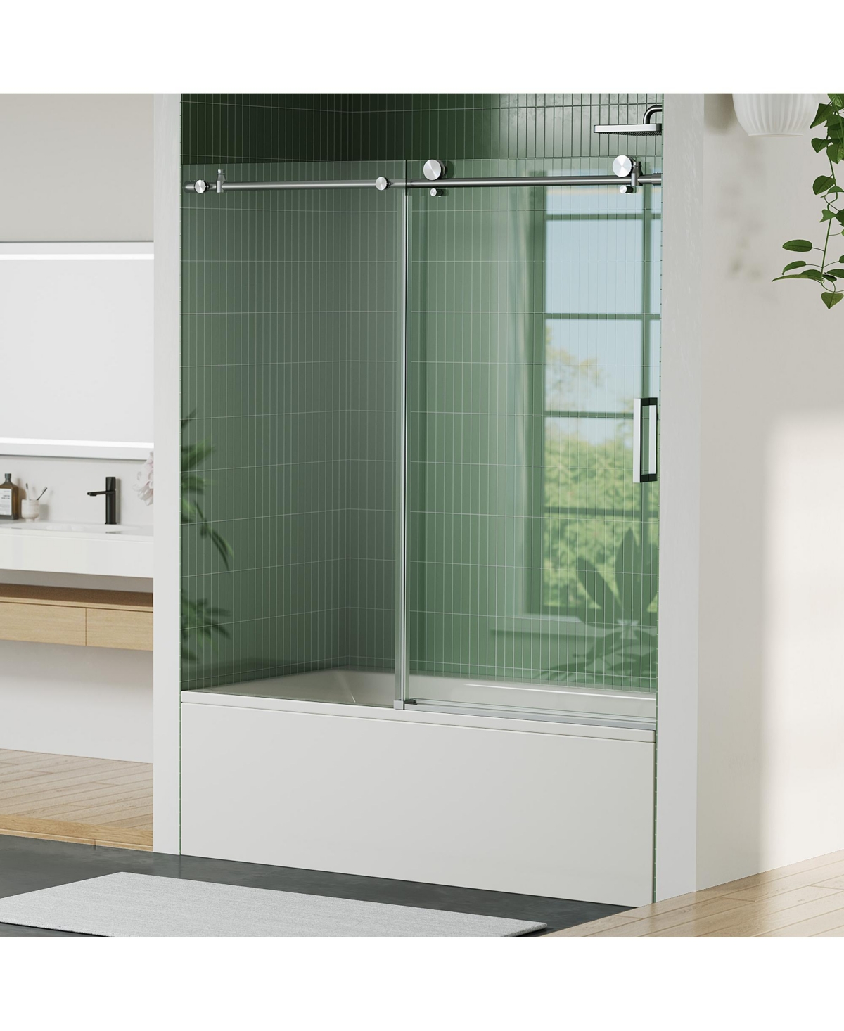 Click here for homfan Sliding Shower Door with Stainless Steel Fr... prices