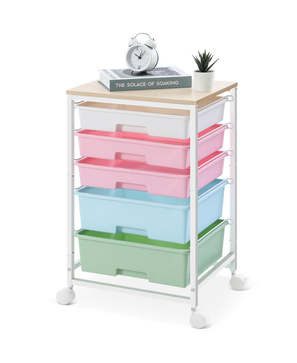 Click here for Xdovet Rolling Utility Storage Cart with Wooden To... prices