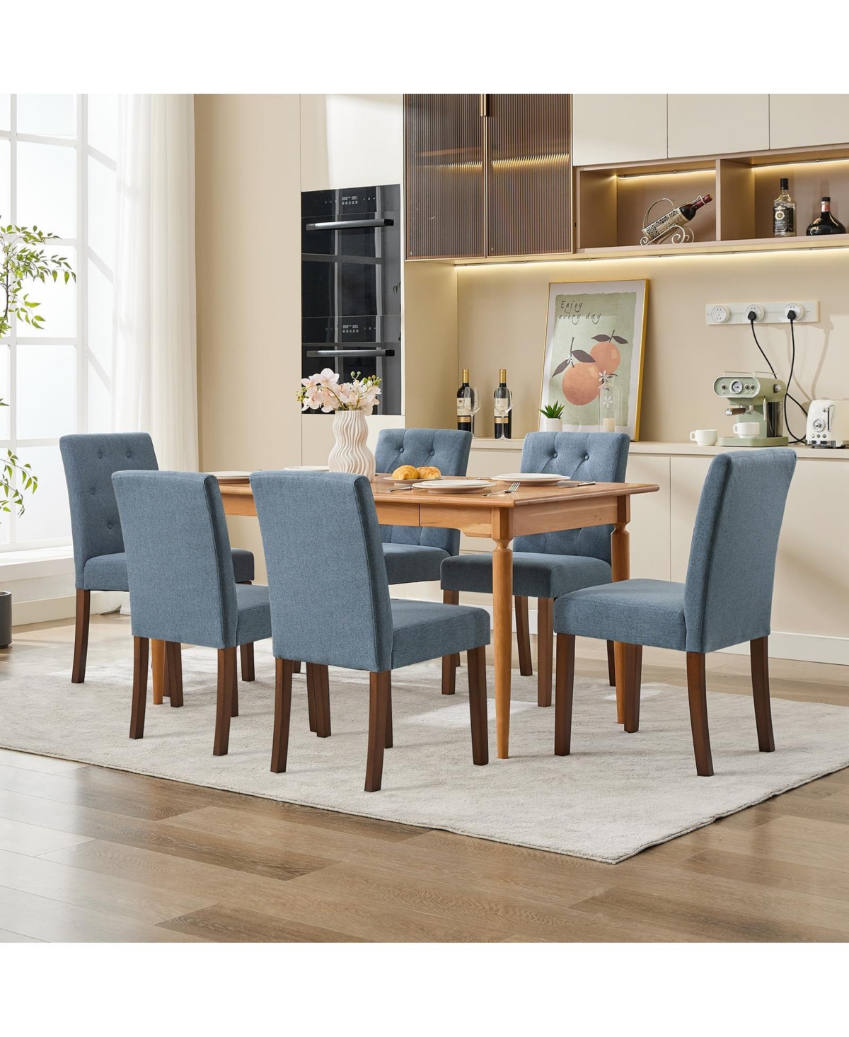 Click here for homfan Modern Upholstered Dining Chairs Set â Pa... prices