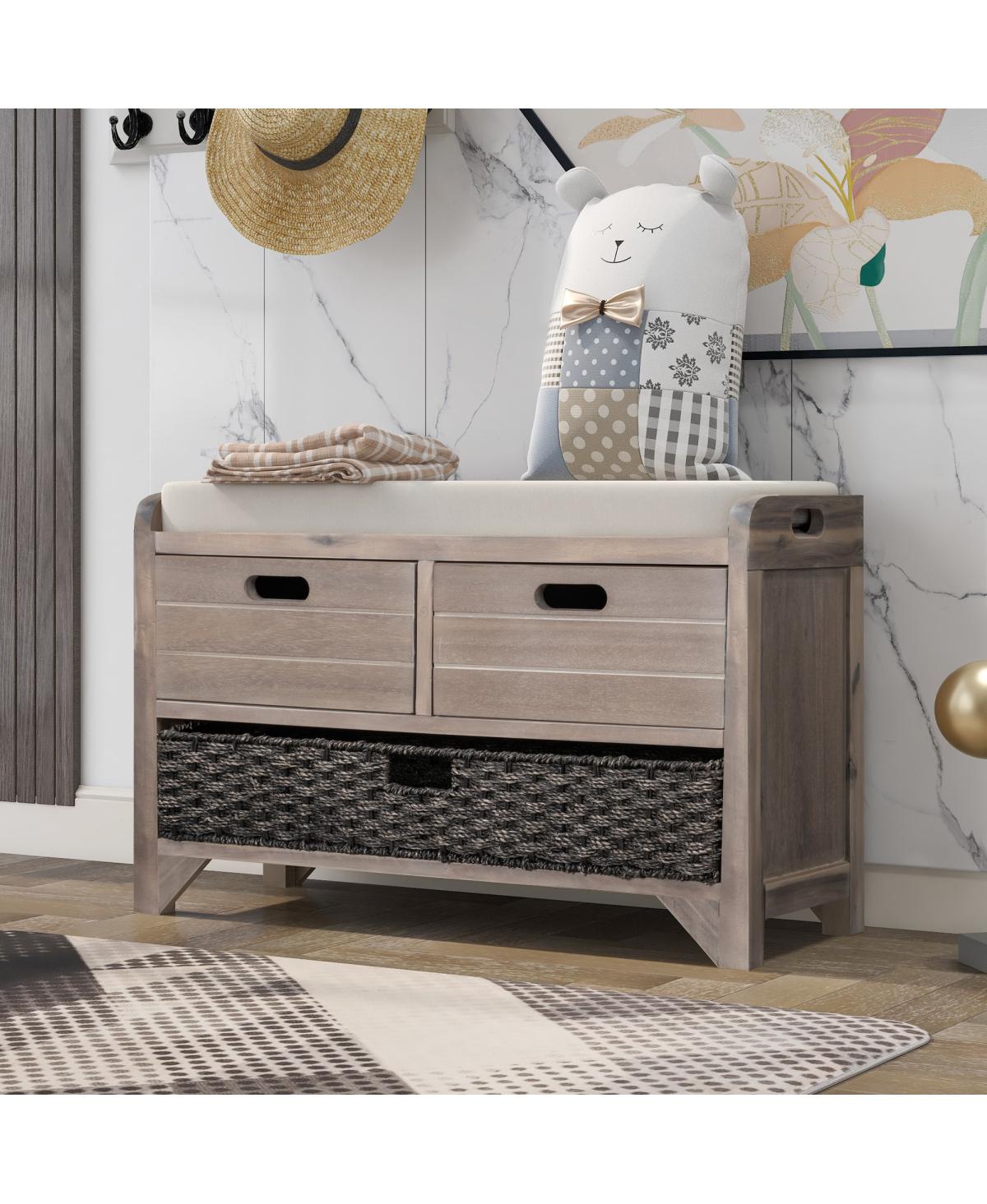 Click here for Streamdale Furniture Storage Bench with 2 Drawers... prices